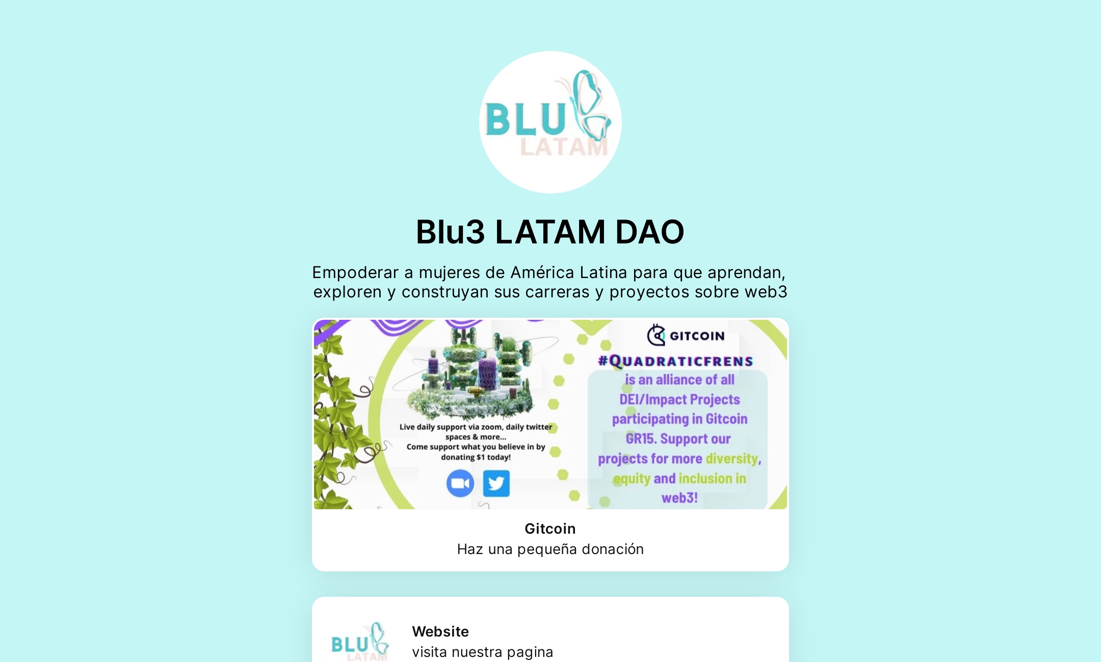Blu3 LATAM DAO's Flowpage