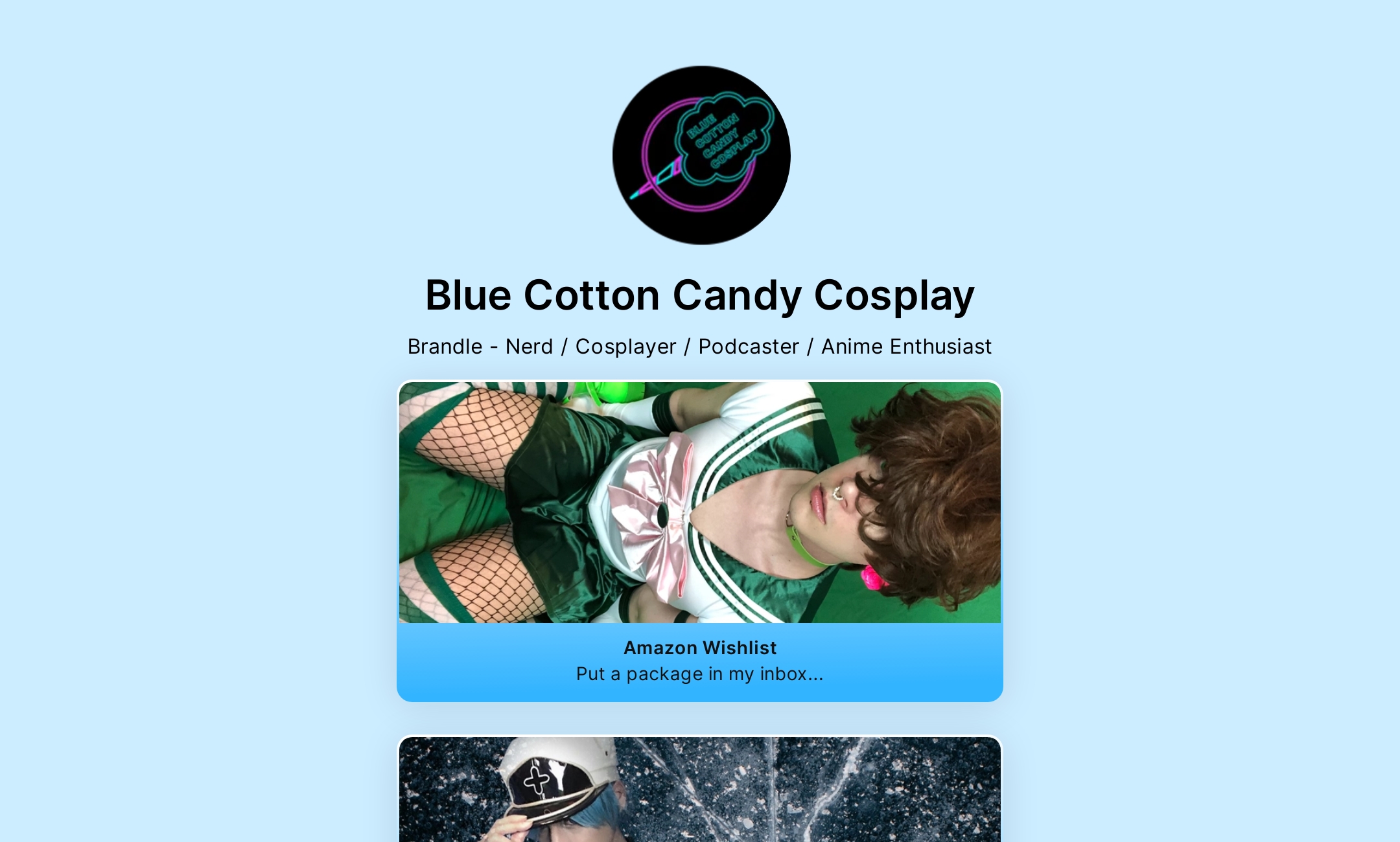 Blue Cotton Candy Cosplay's Flowpage