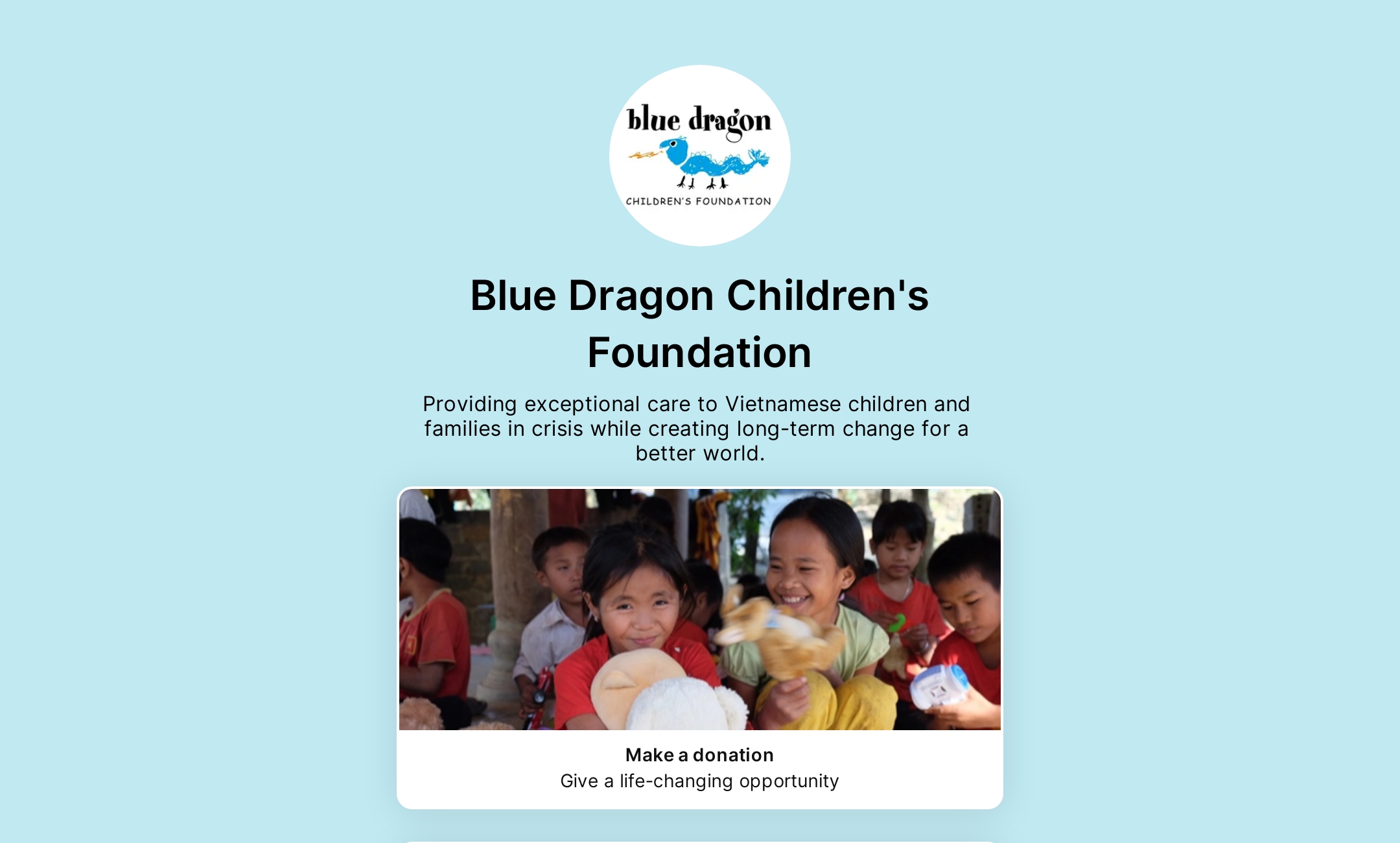 Blue Dragon Children's Foundation's Flowpage
