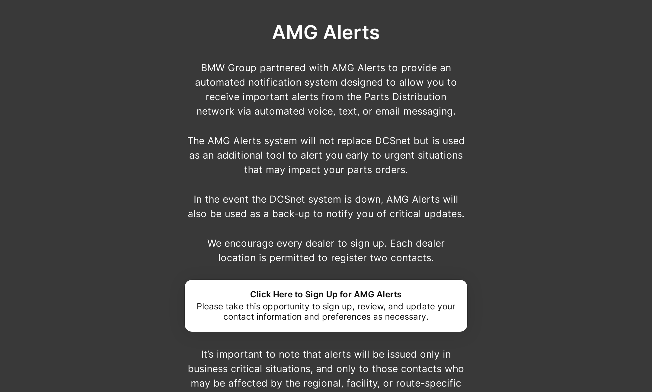 AMG Alerts' Flowpage