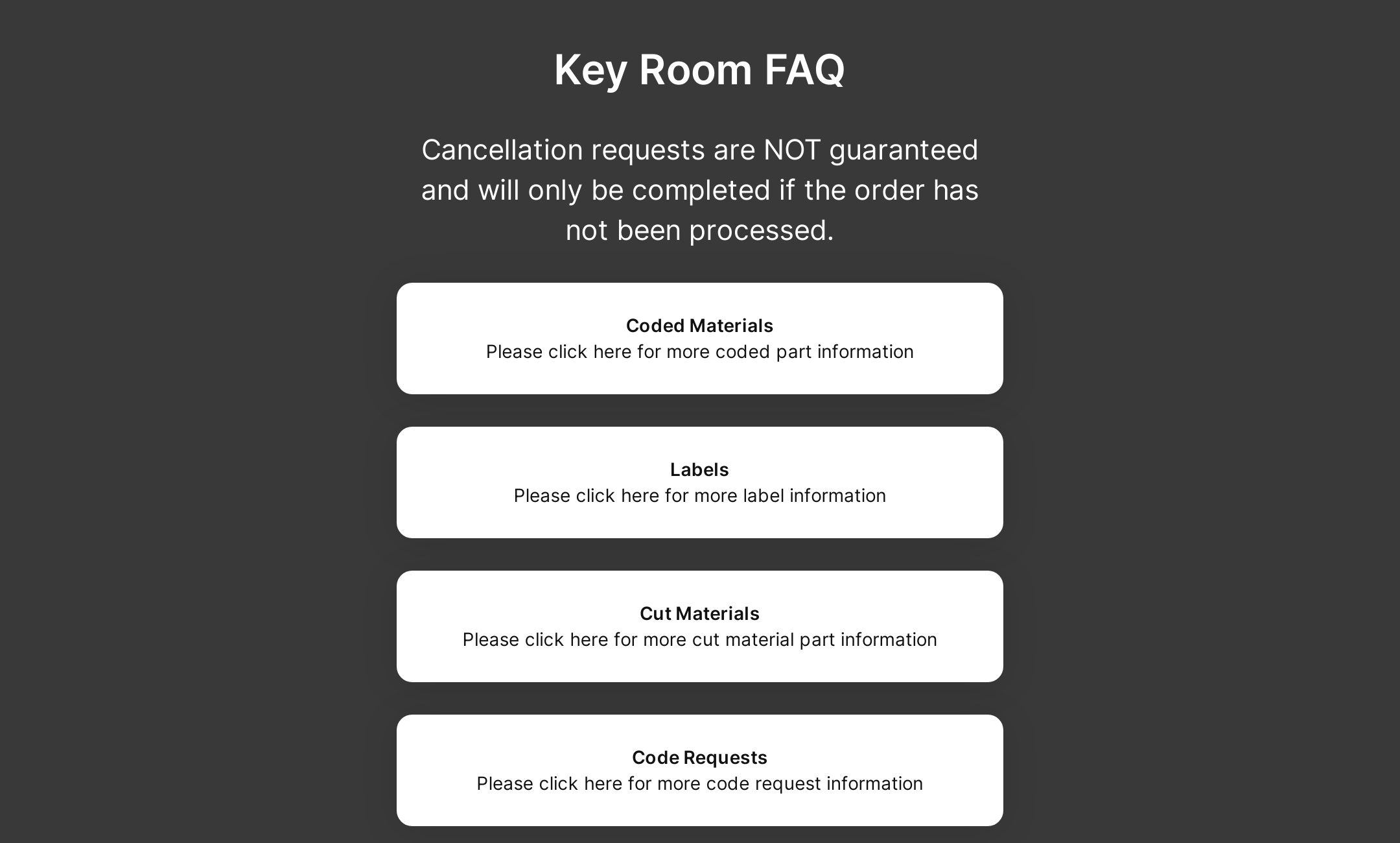Key Room FAQ's Flowpage