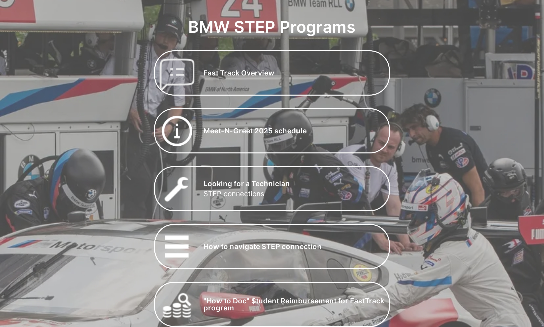 BMW STEP Programs' Flowpage