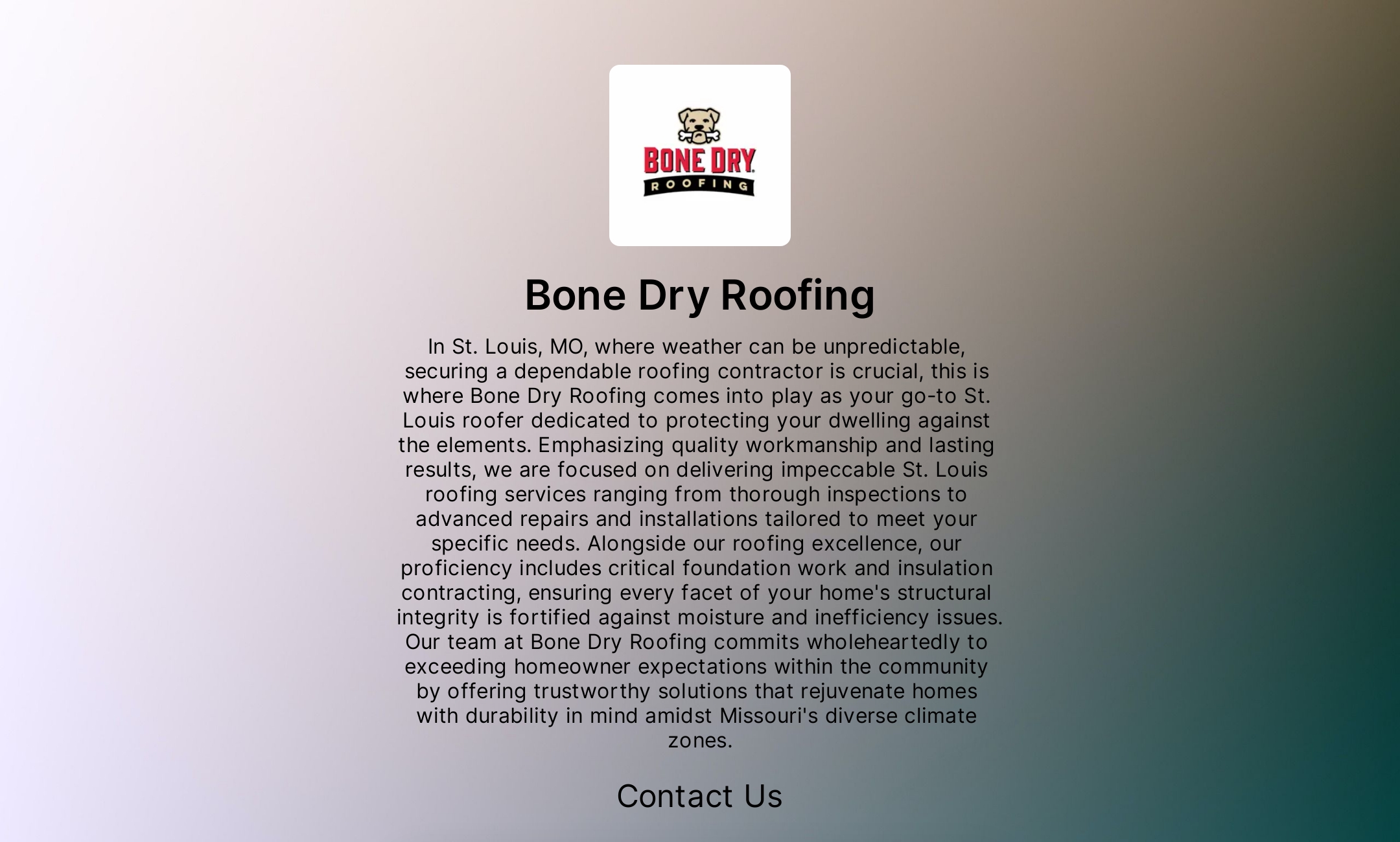 Bone Dry Roofing's Flowpage