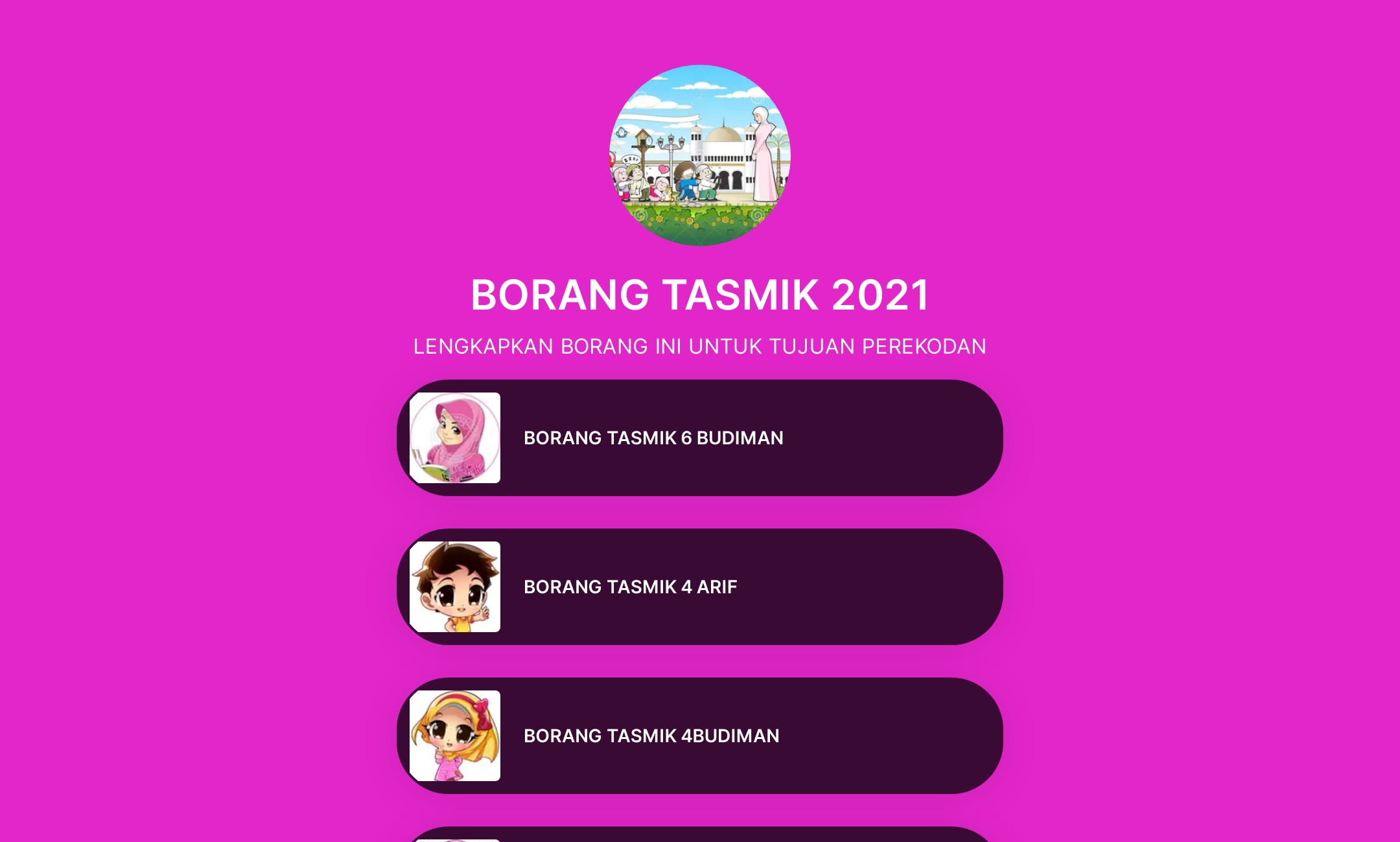 BORANG TASMIK 2021's Flowpage