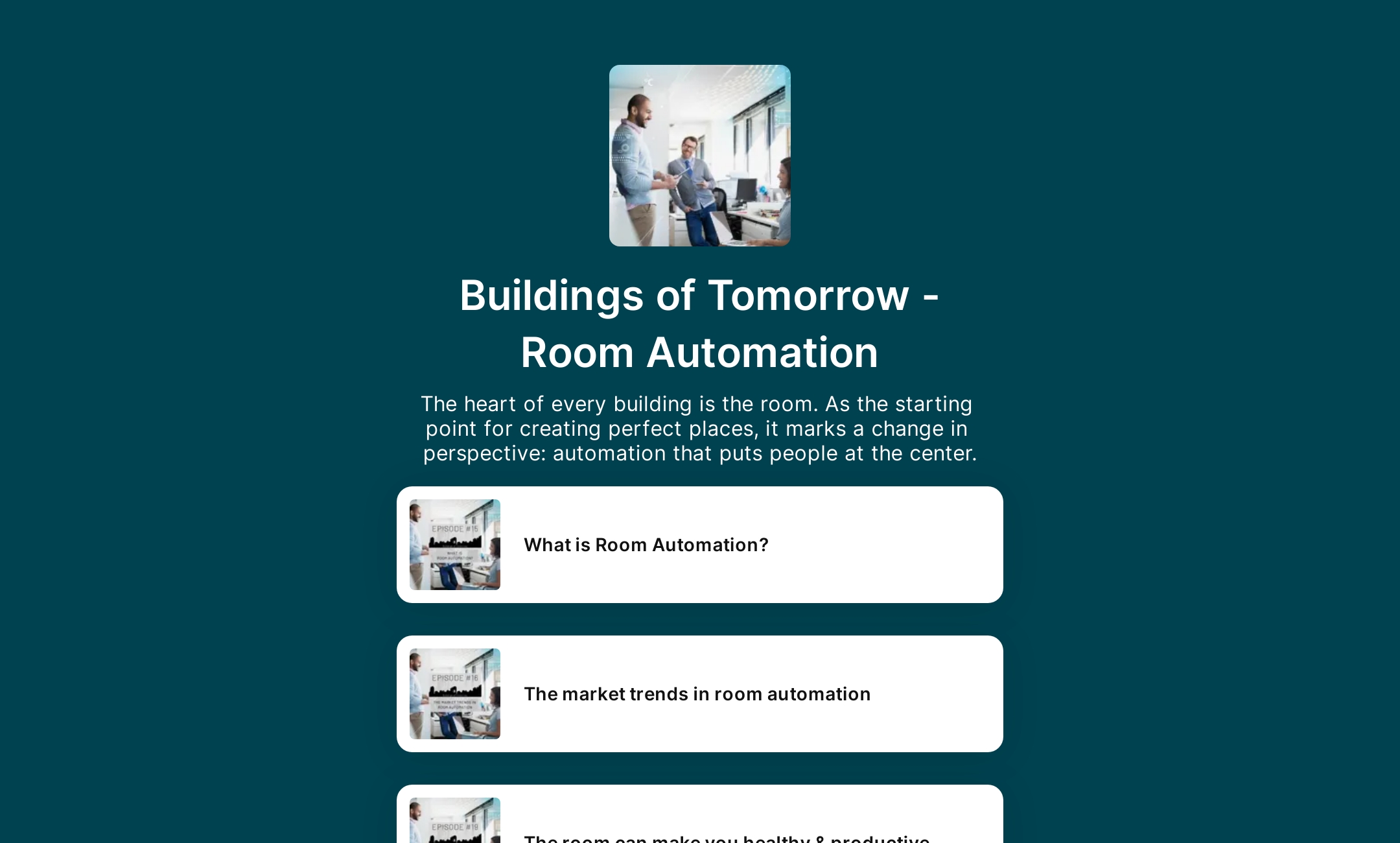 Buildings of Tomorrow - Room Automation's Flowpage