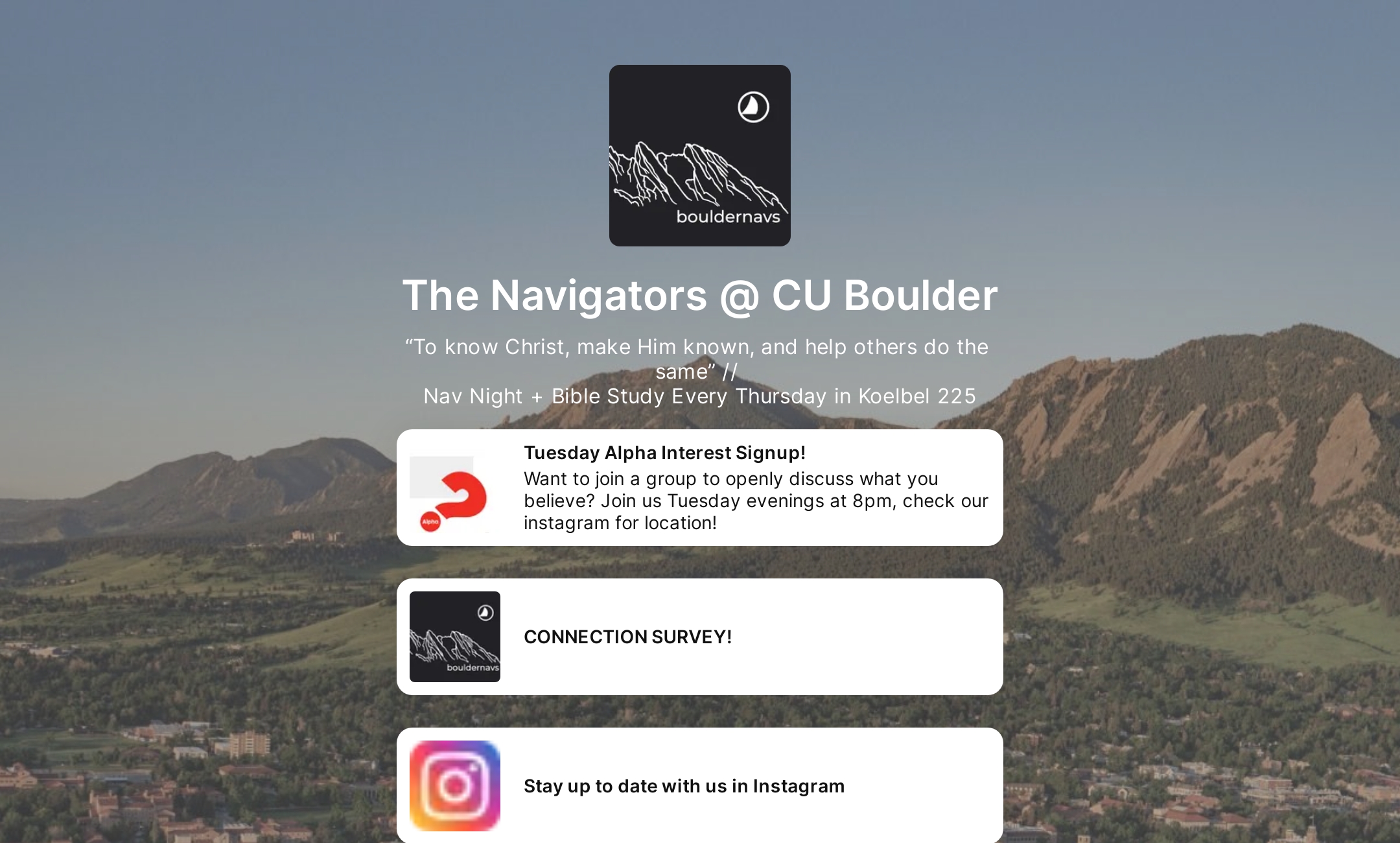 The Navigators @ CU Boulder's Flowpage