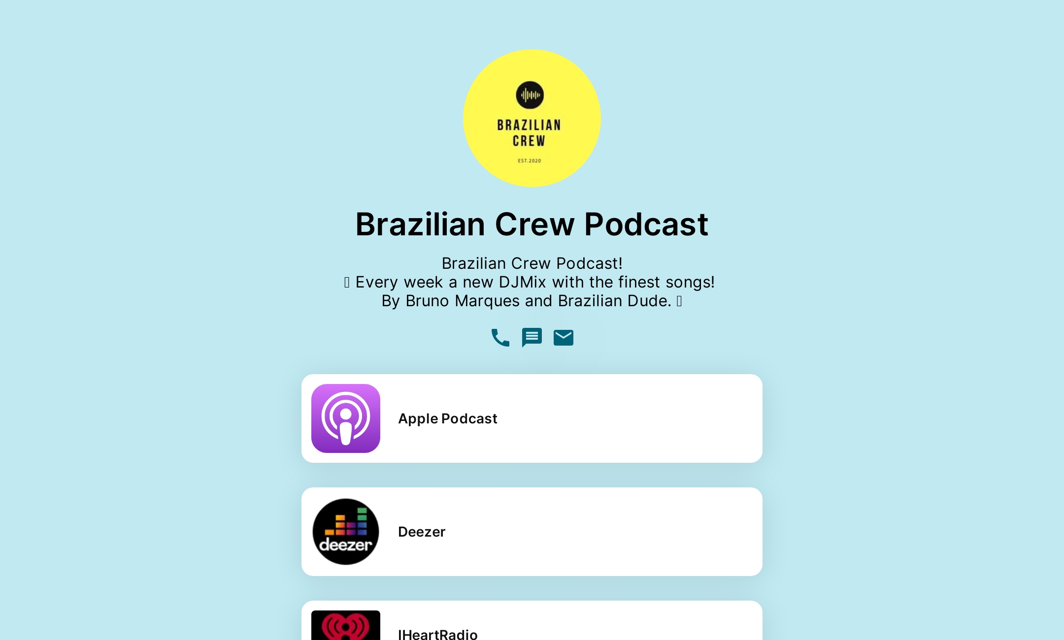 Brazilian Crew Podcast's Flowpage
