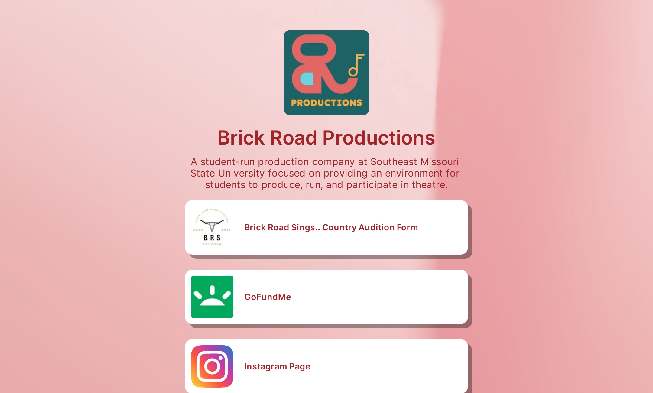 Brick Road Productions' Flowpage