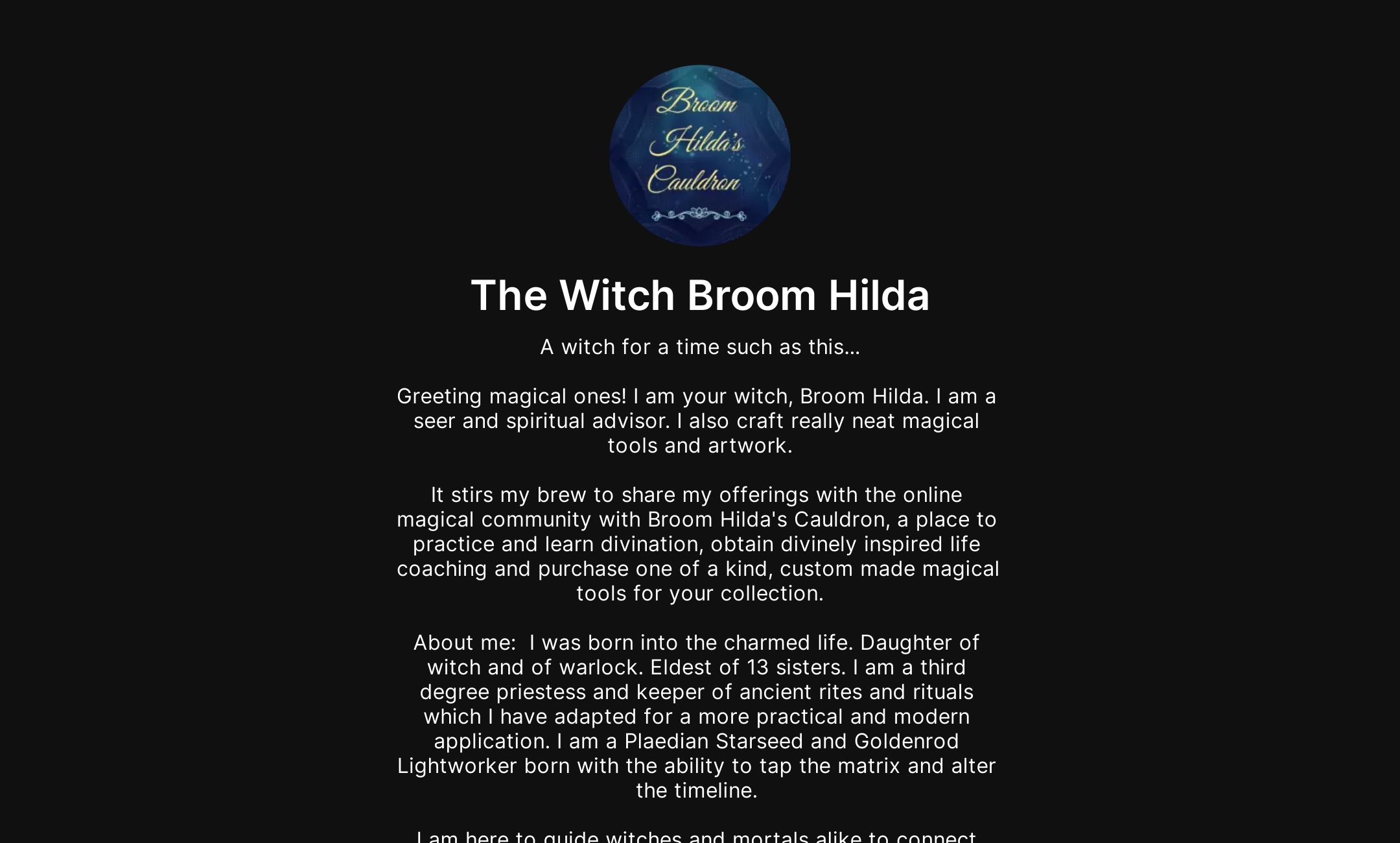 The Witch Broom Hilda's Flowpage