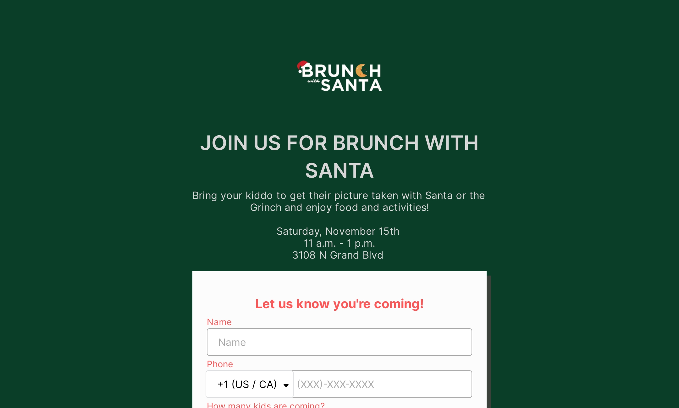 JOIN US FOR BRUNCH WITH SANTA's Flowpage