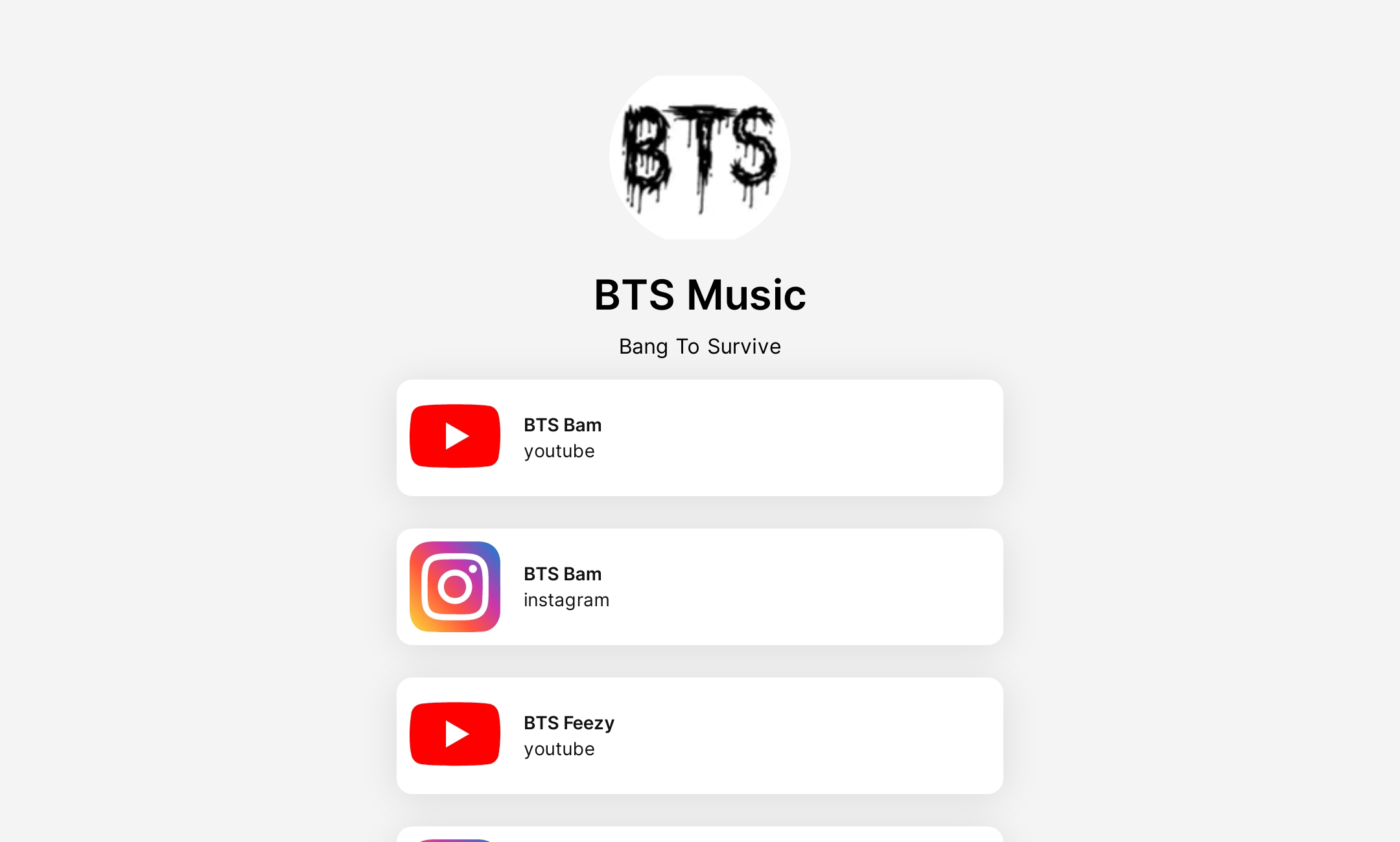 BTS Music's Flowpage