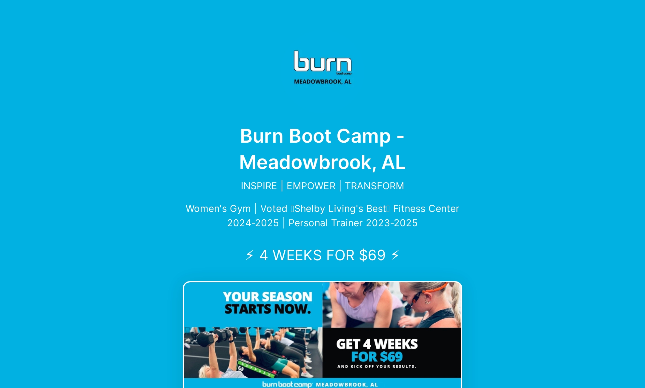 Burn Boot Camp - Meadowbrook, AL's Flowpage