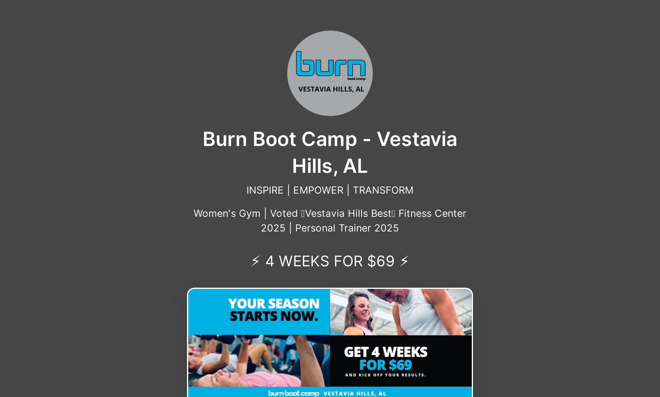 Burn Boot Camp - Vestavia Hills, AL's Flowpage
