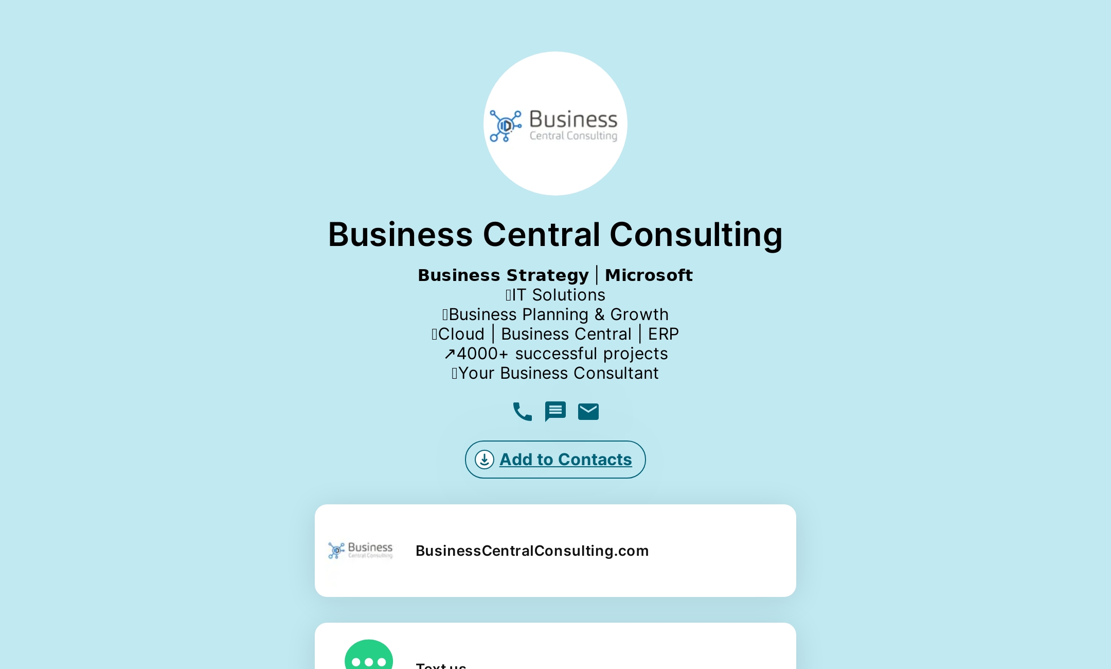 Business Central Consulting's Flowpage