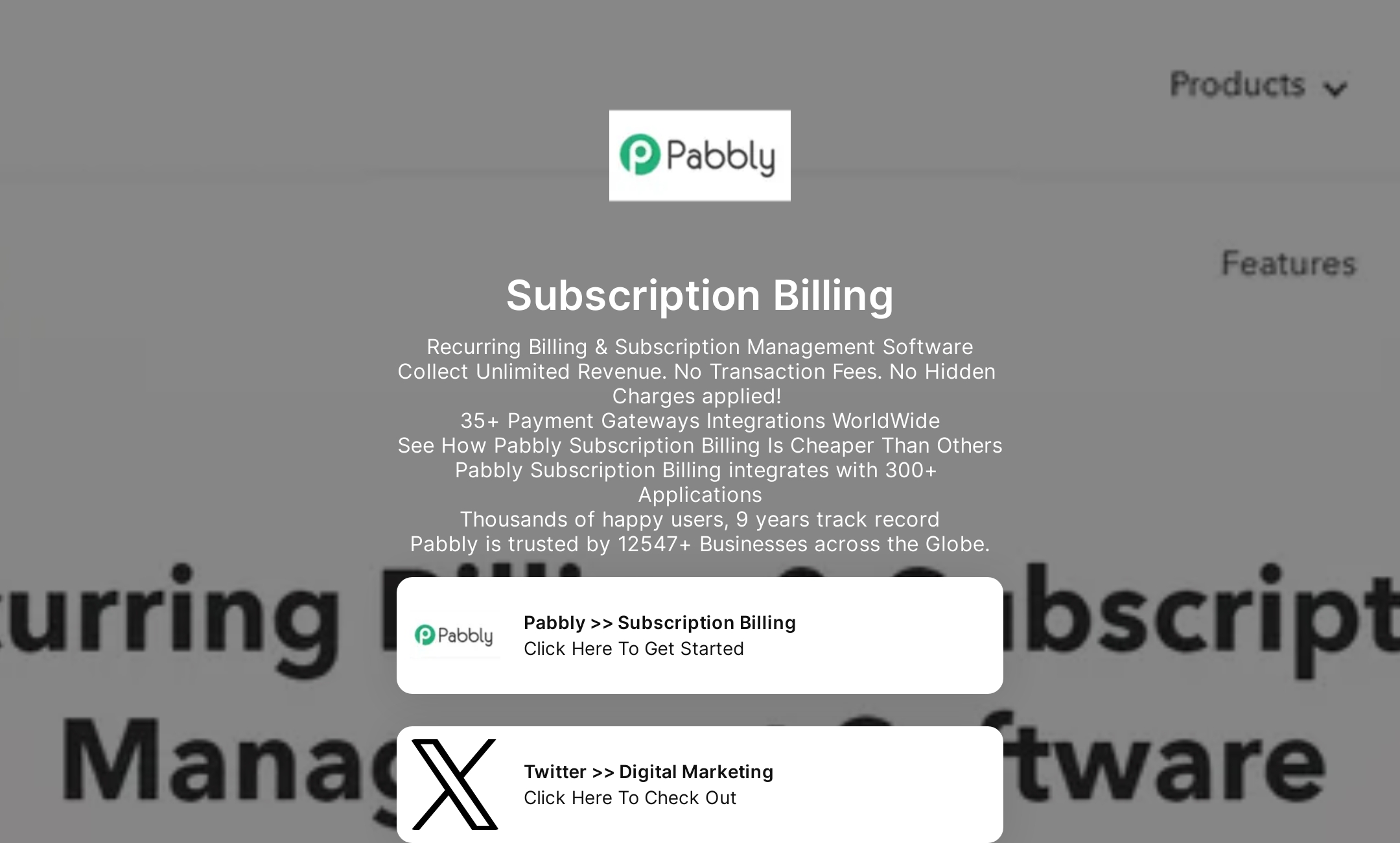 Subscription Billing 's Flowpage