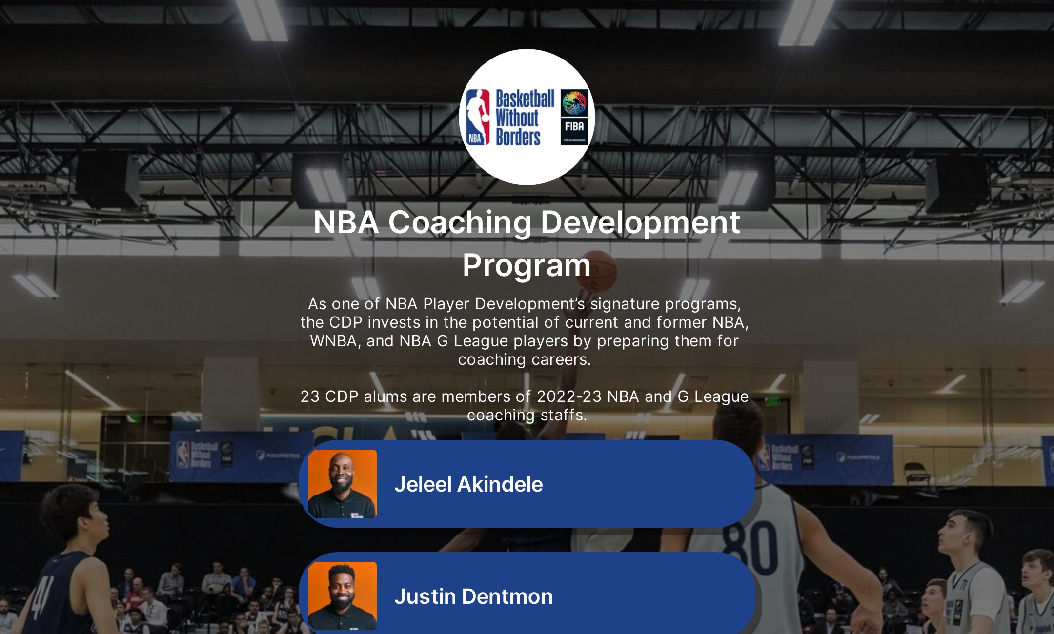NBA Coaching Development Program's Flowpage