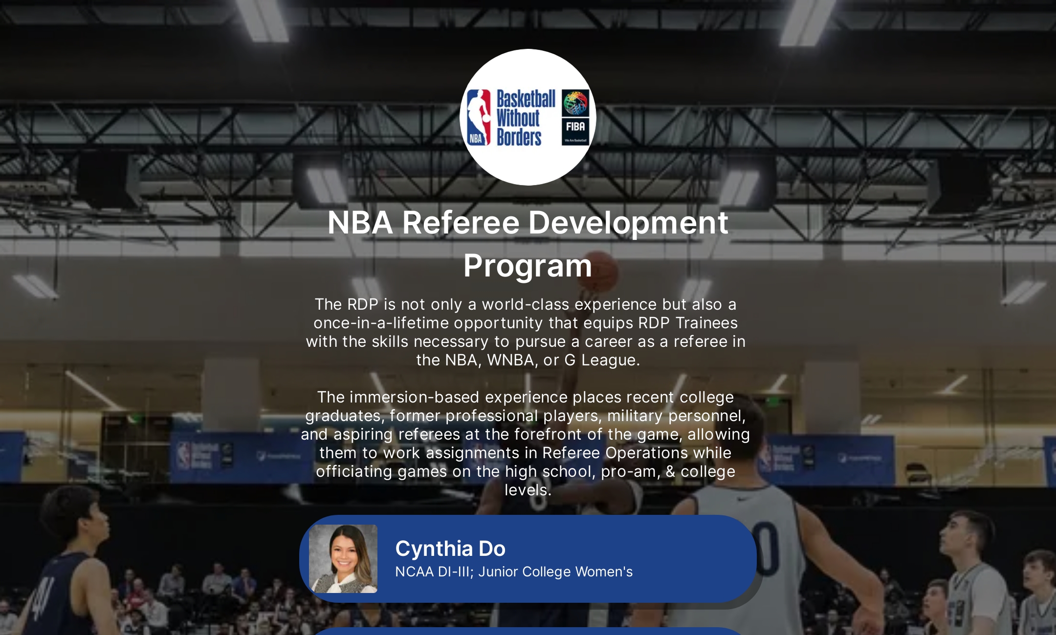 NBA Referee Development Program's Flowpage