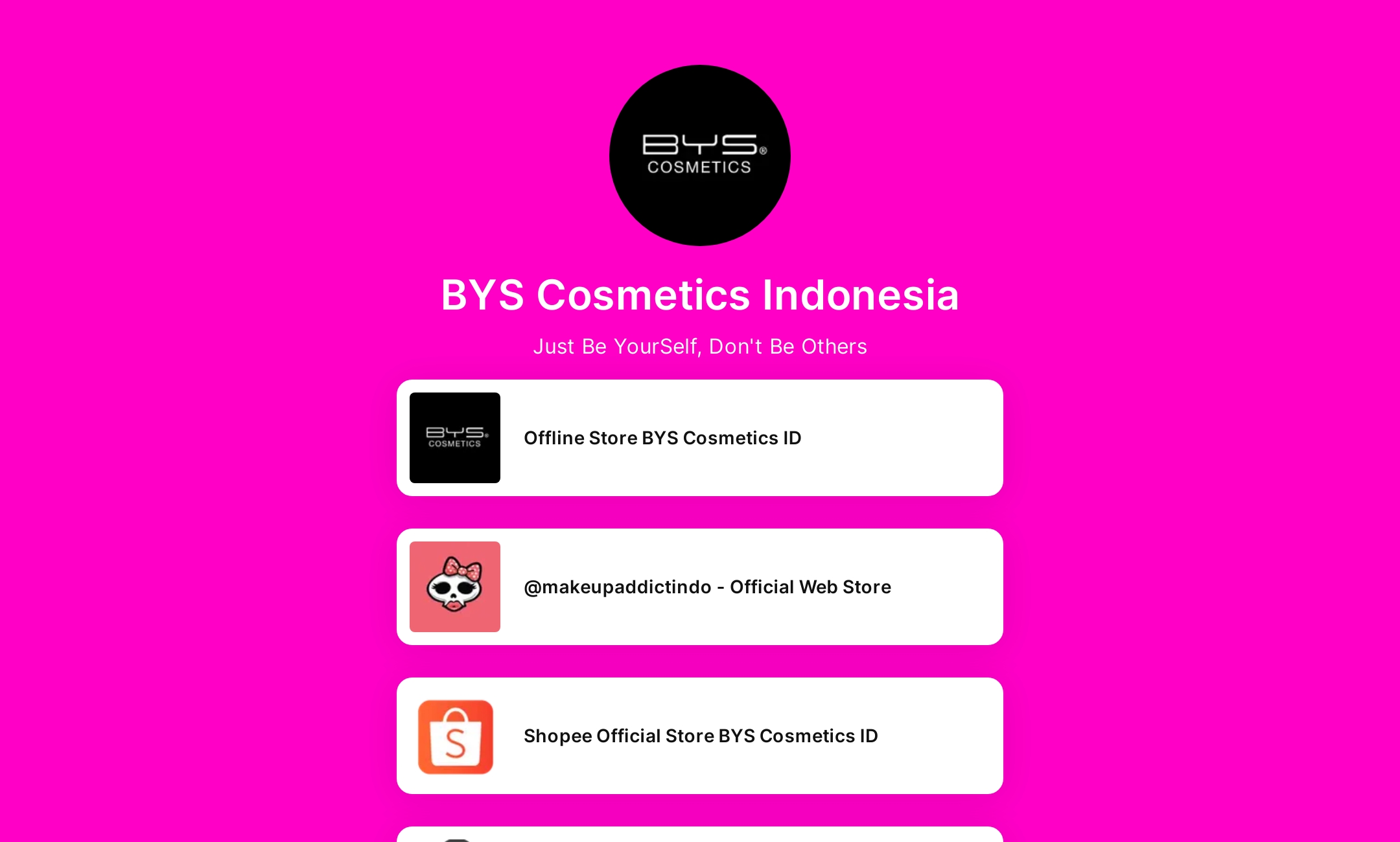BYS Cosmetics Indonesia's Flowpage