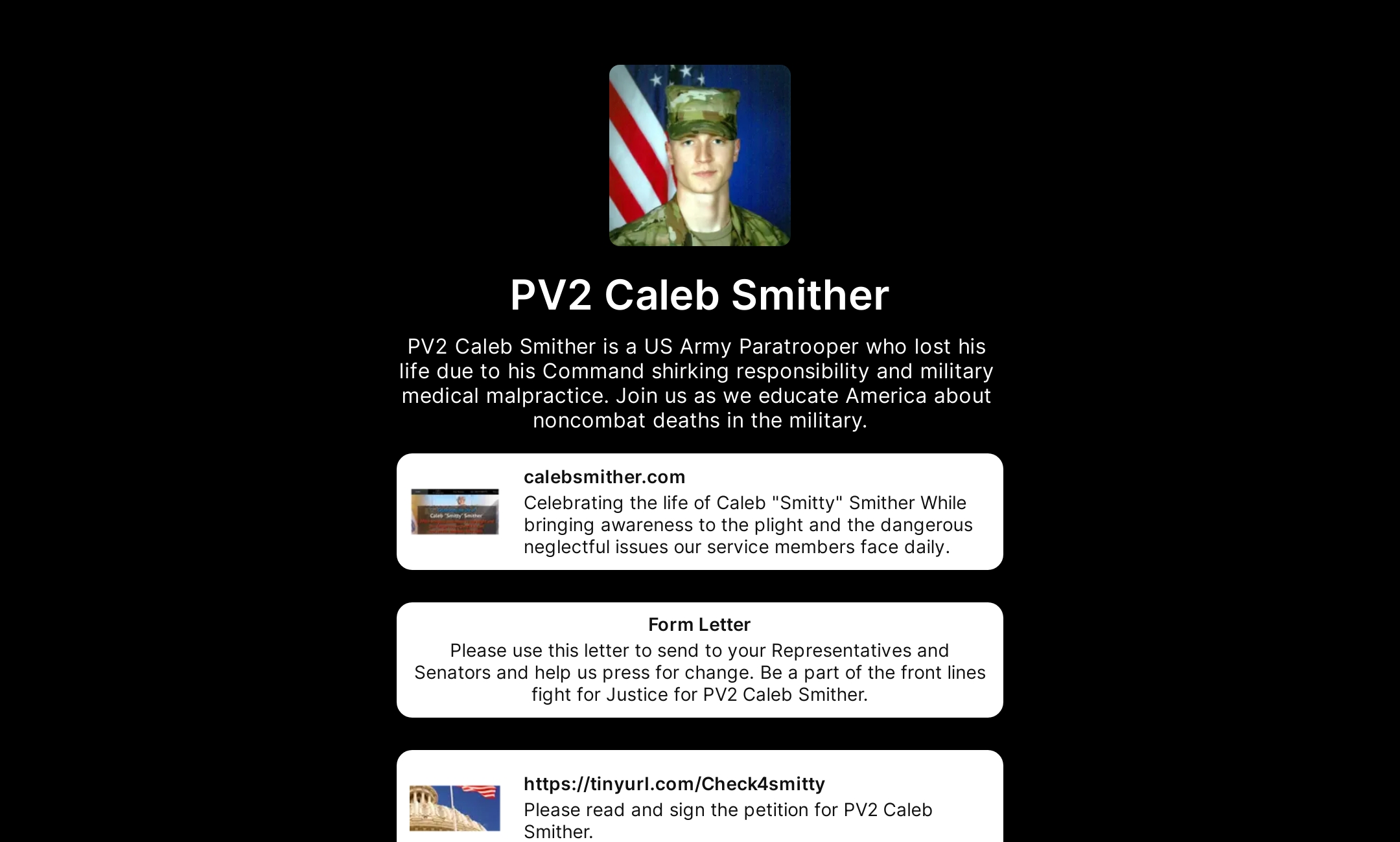 PV2 Caleb Smither's Flowpage