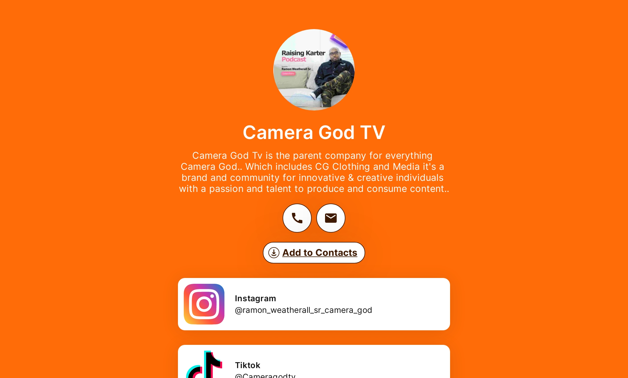 Camera God TV 's Flowpage