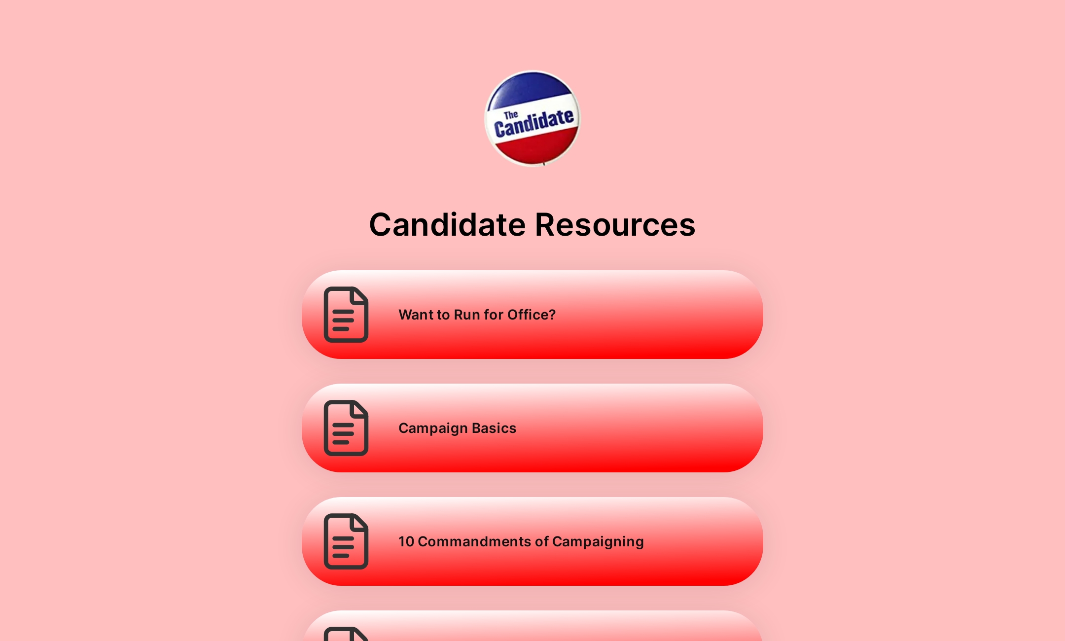 Candidate Resources' Flowpage