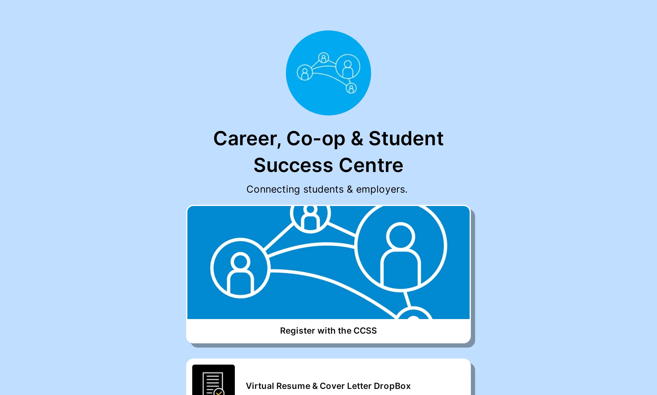 Career, Co-op & Student Success Centre's Flowpage