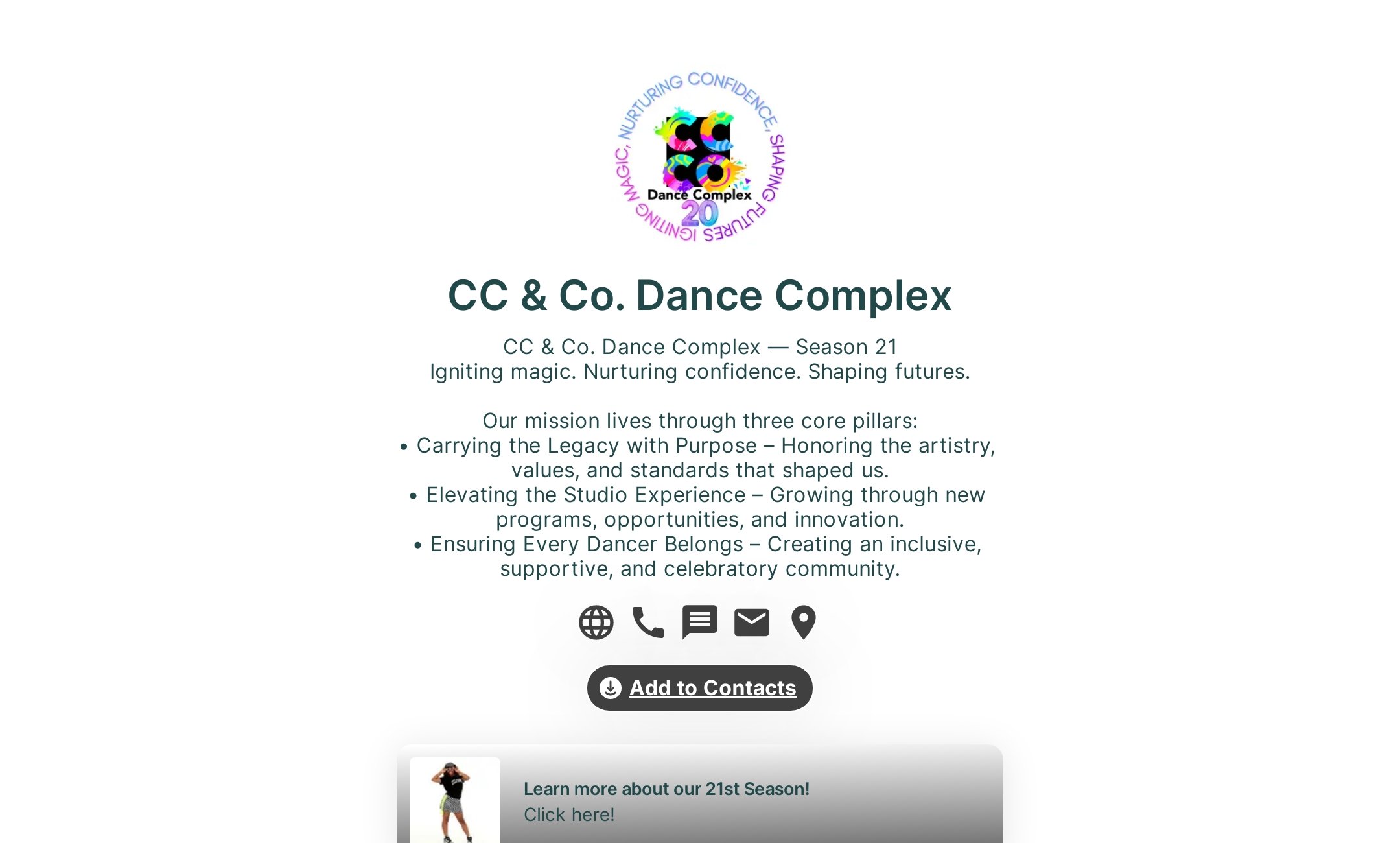 CC & Co. Dance Complex's Flowpage