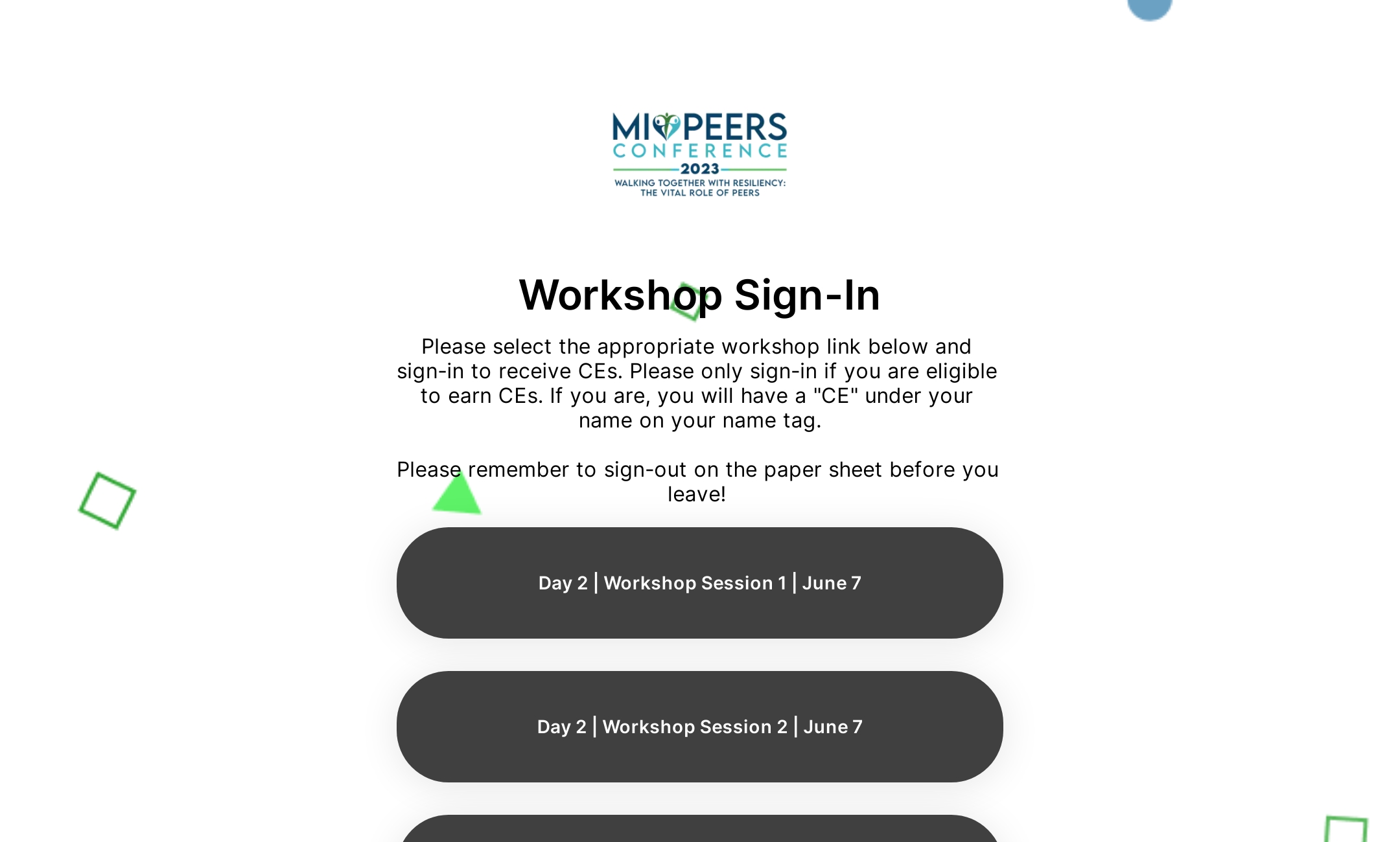Workshop Sign-In's Flowpage