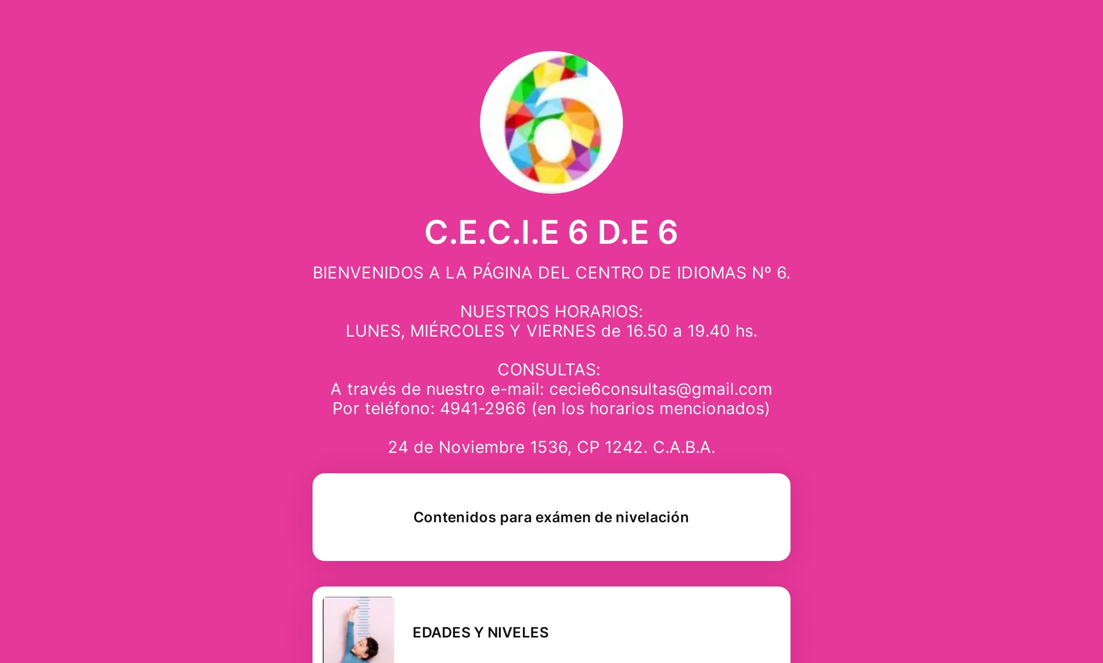 C.E.C.I.E 6 D.E 6's Flowpage