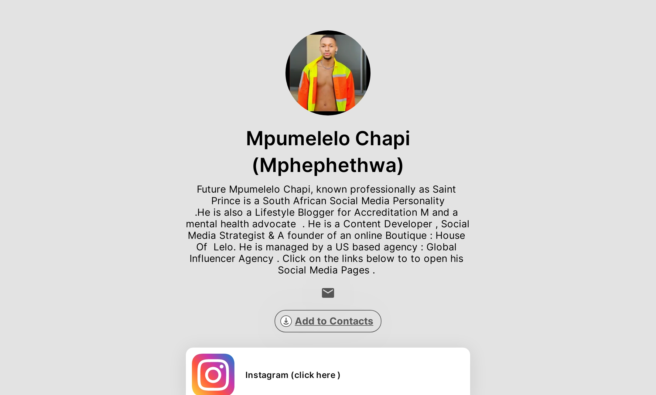 Mpumelelo Chapi (Mphephethwa) 's Flowpage