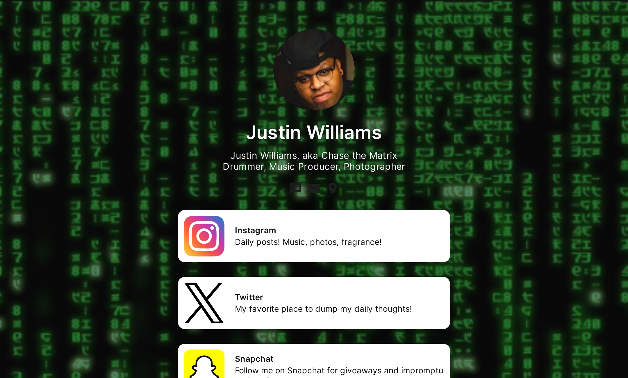 Justin Williams' Flowpage