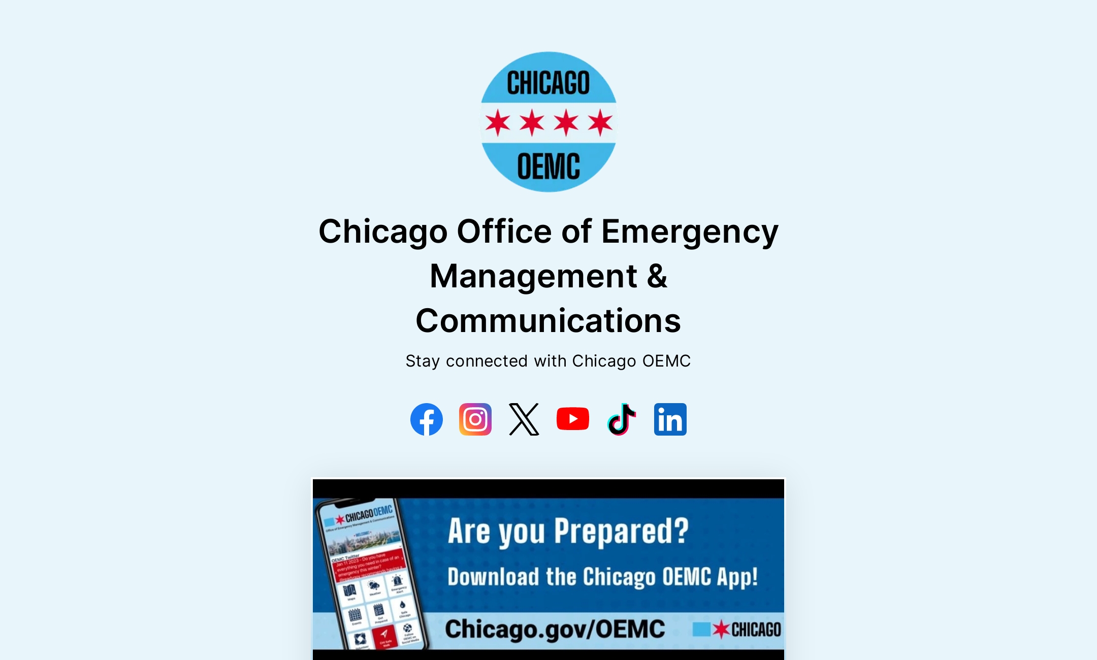 Chicago Office of Emergency Management & Communications' Flowpage