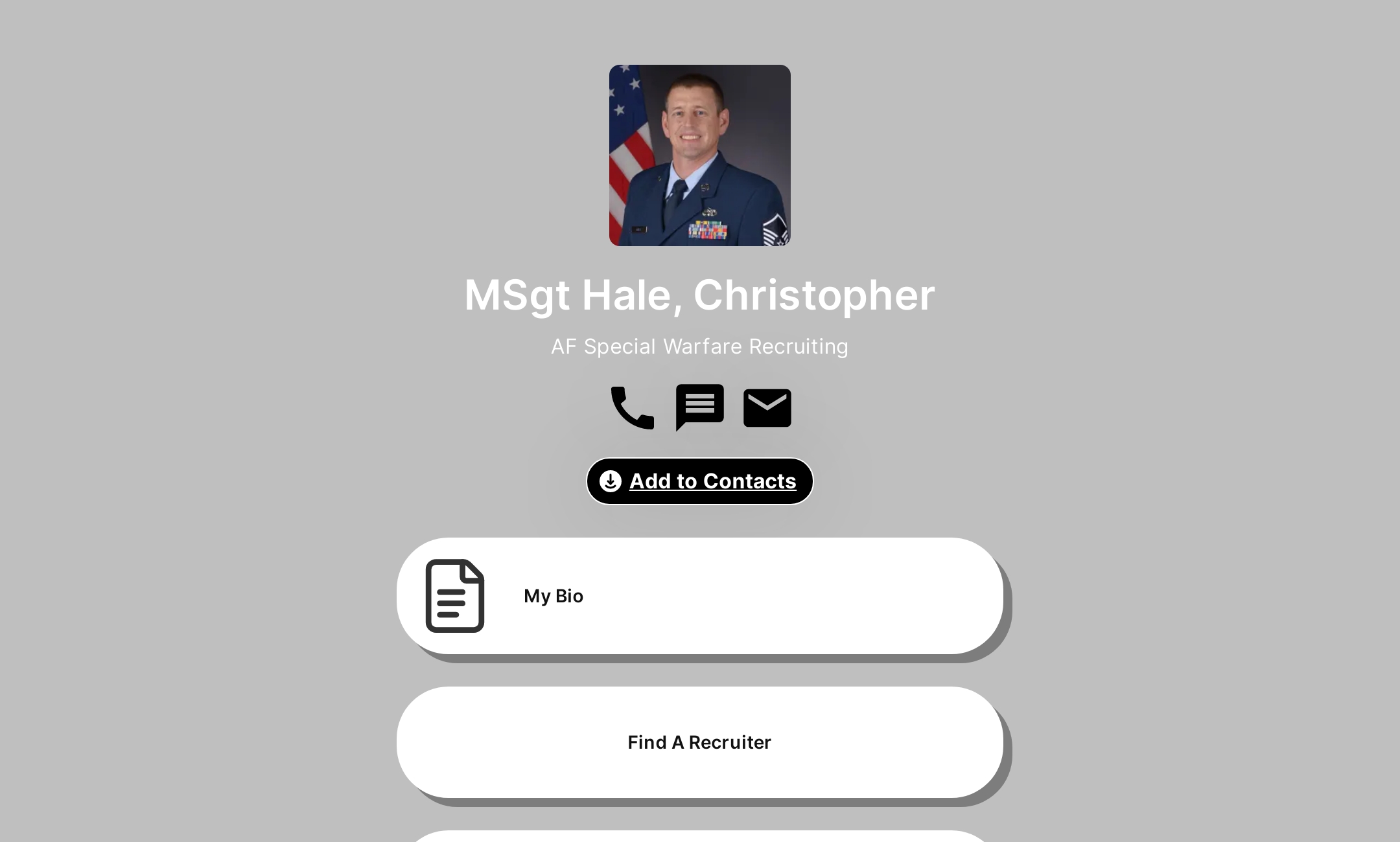 MSgt Hale, Christopher's Flowpage