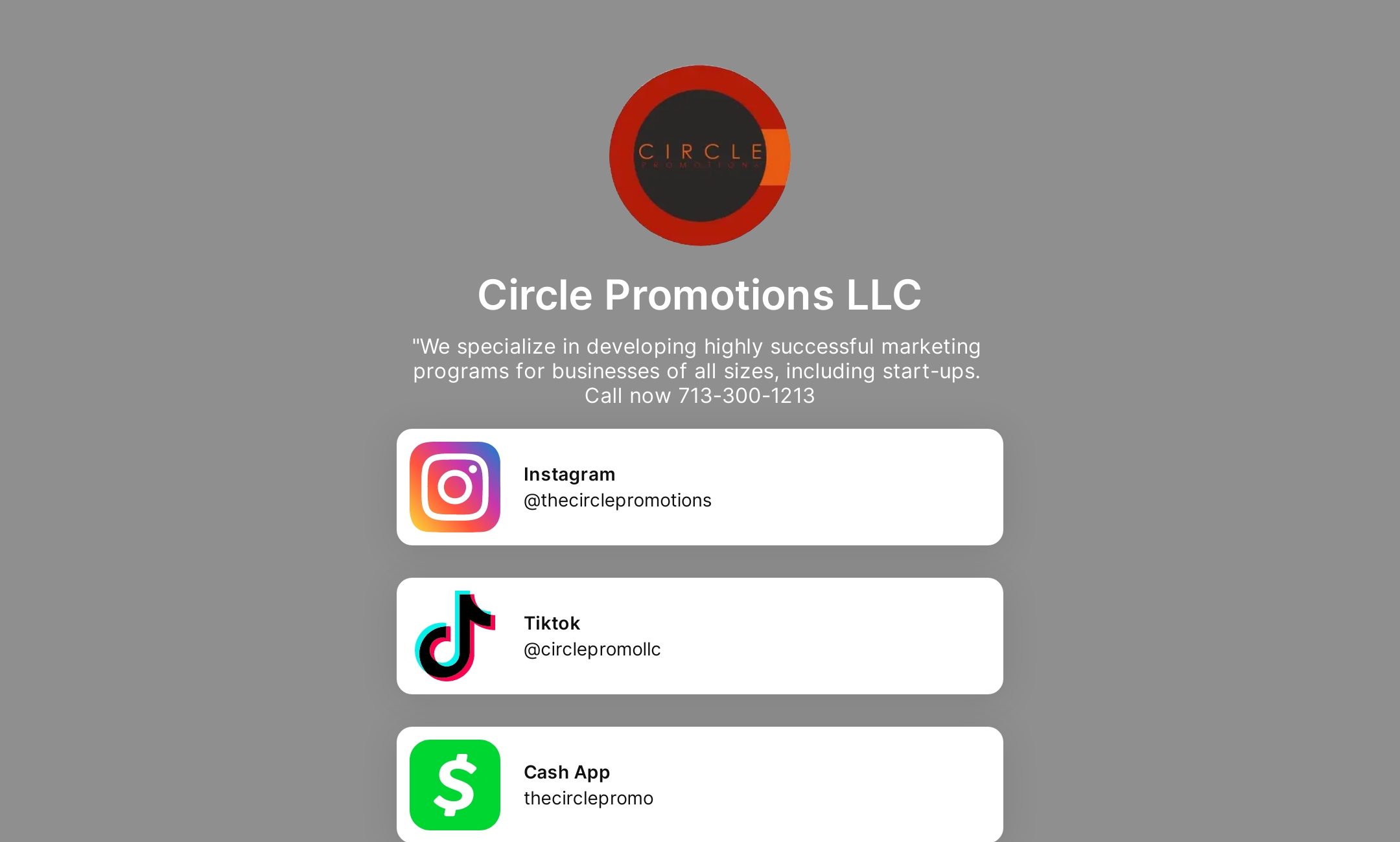 Circle Promotions LLC's Flowpage