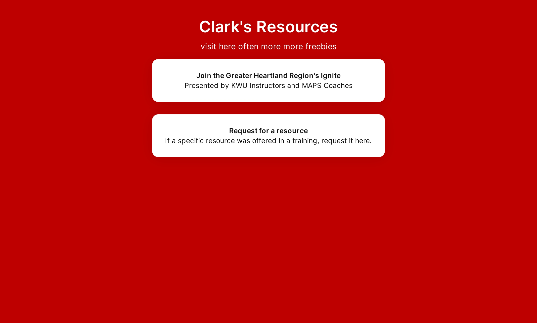 Clark's Resources' Flowpage