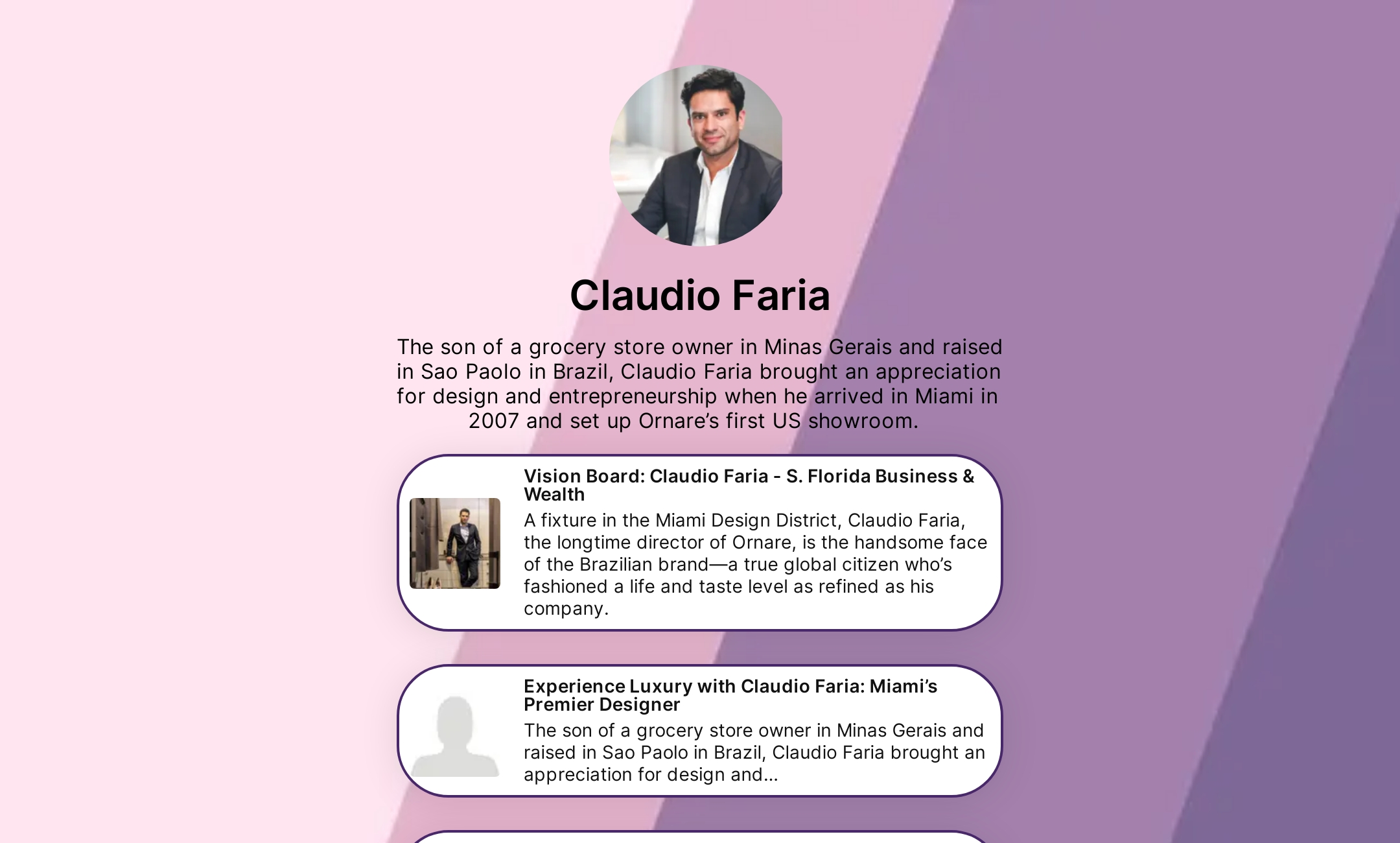 Claudio Faria's Flowpage