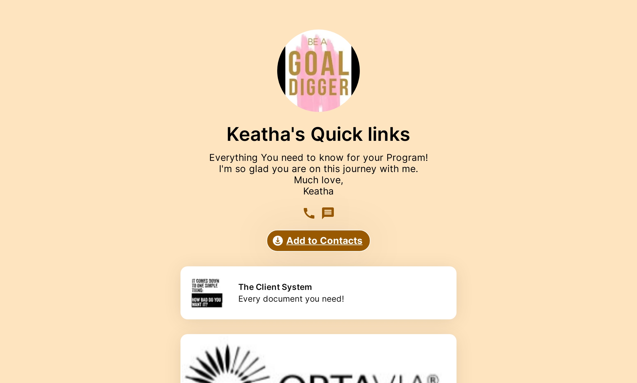 Keatha's Quick links' Flowpage