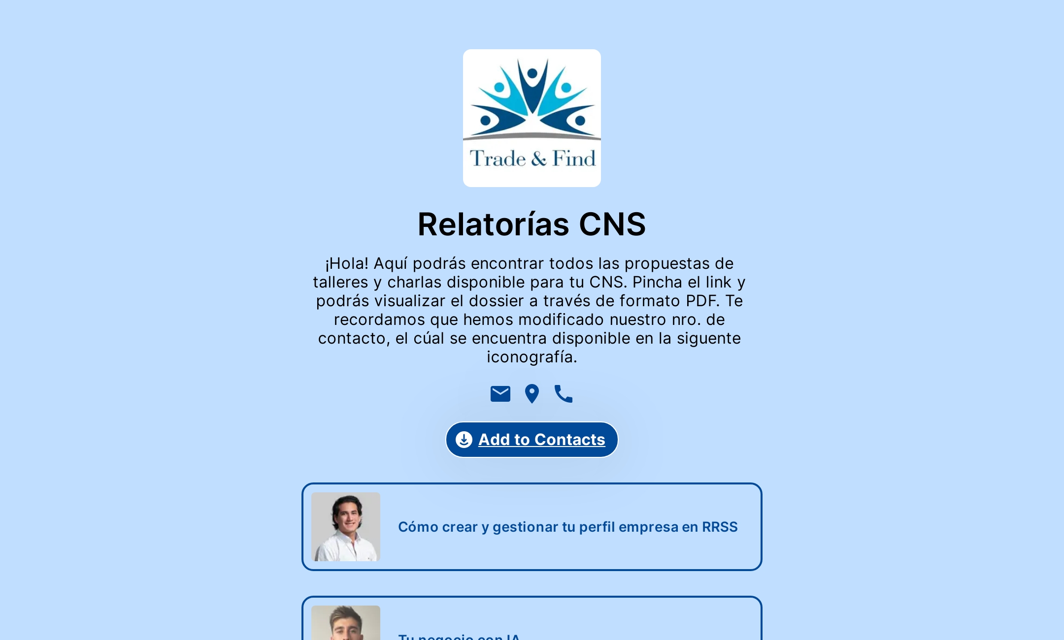 Relatorías CNS's Flowpage
