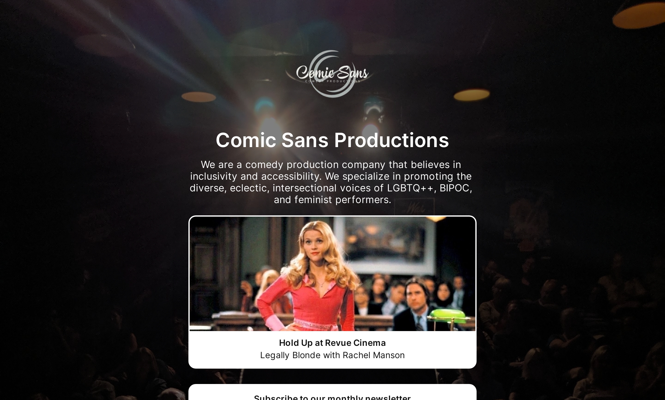 Comic Sans Productions' Flowpage