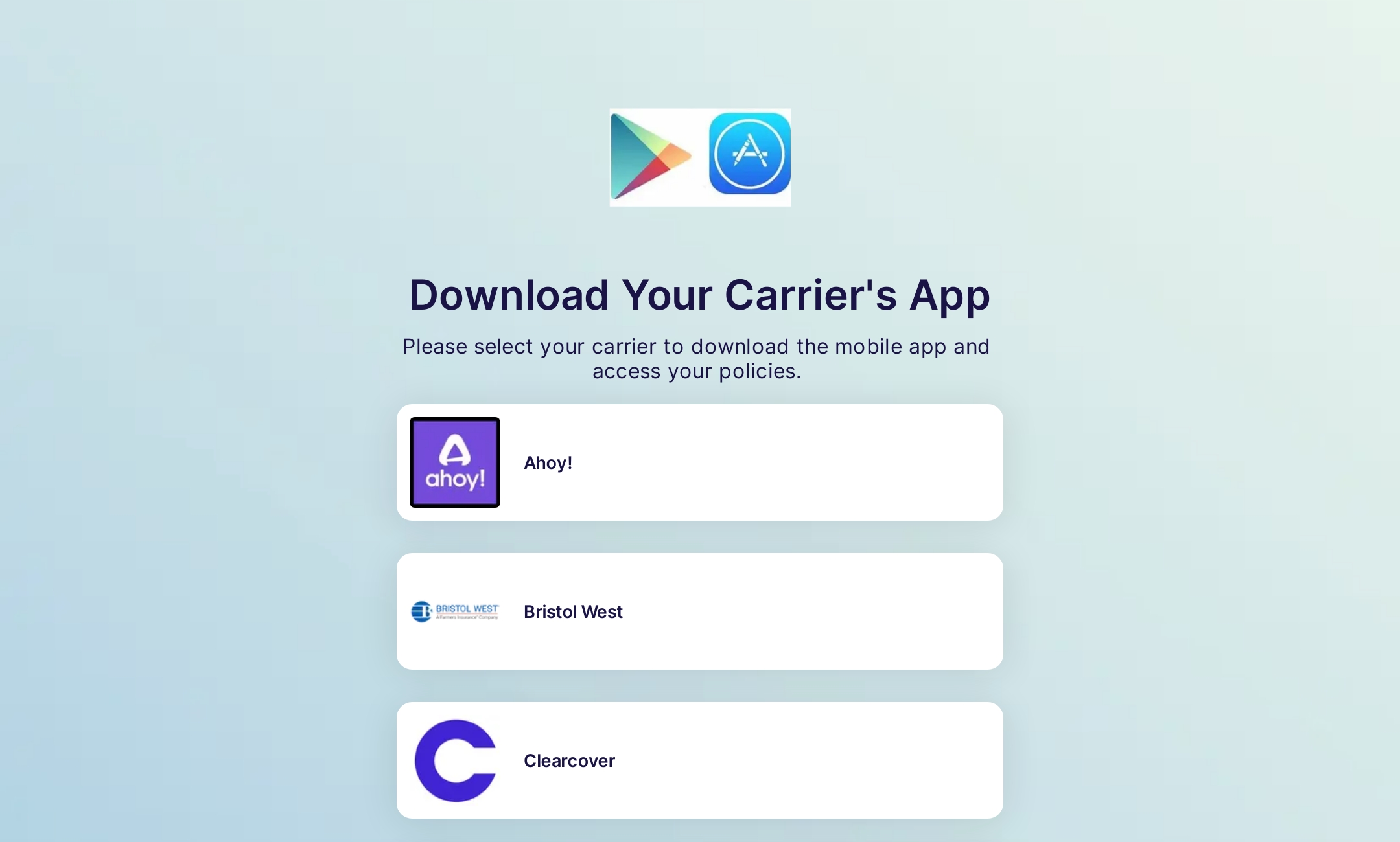 Download Your Carrier's App 's Flowpage