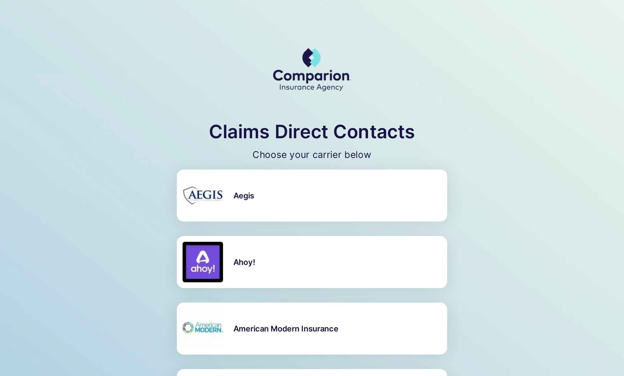 Claims Direct Contacts' Flowpage