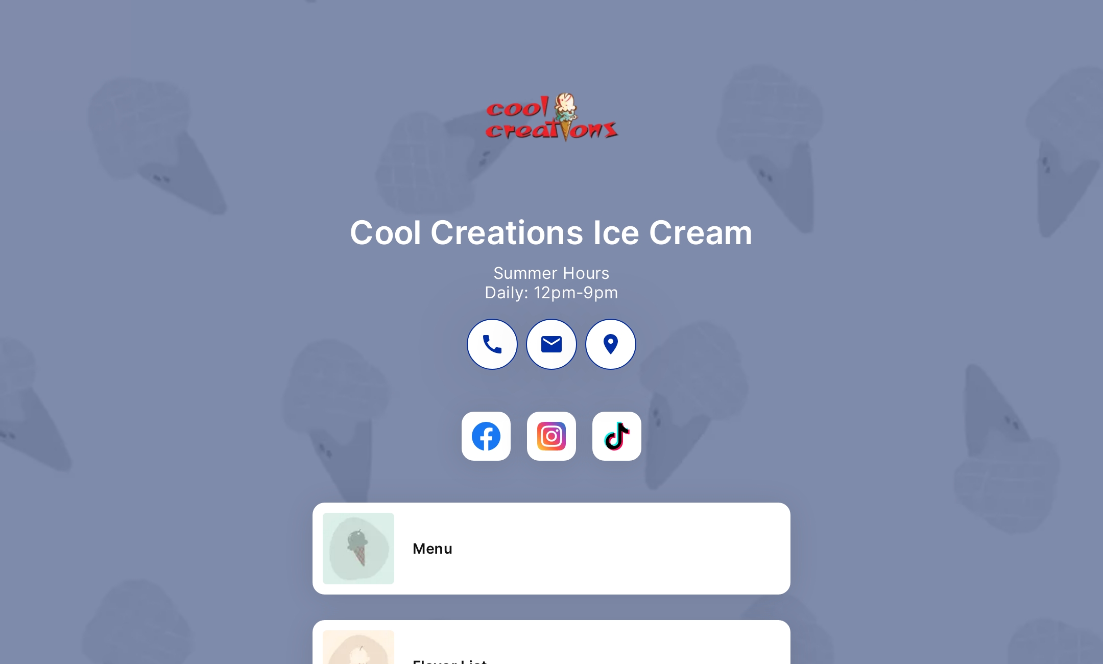 Cool Creations Ice Cream's Flowpage