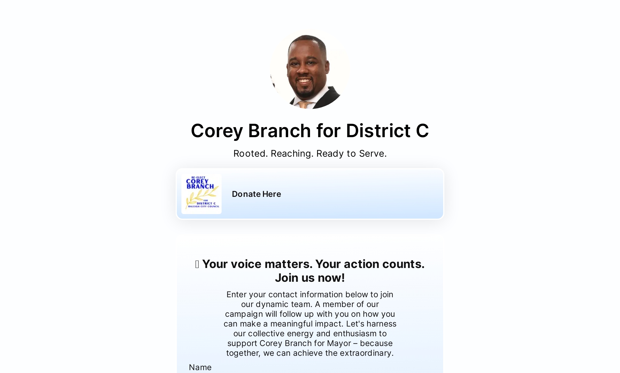 Corey Branch for District C's Flowpage