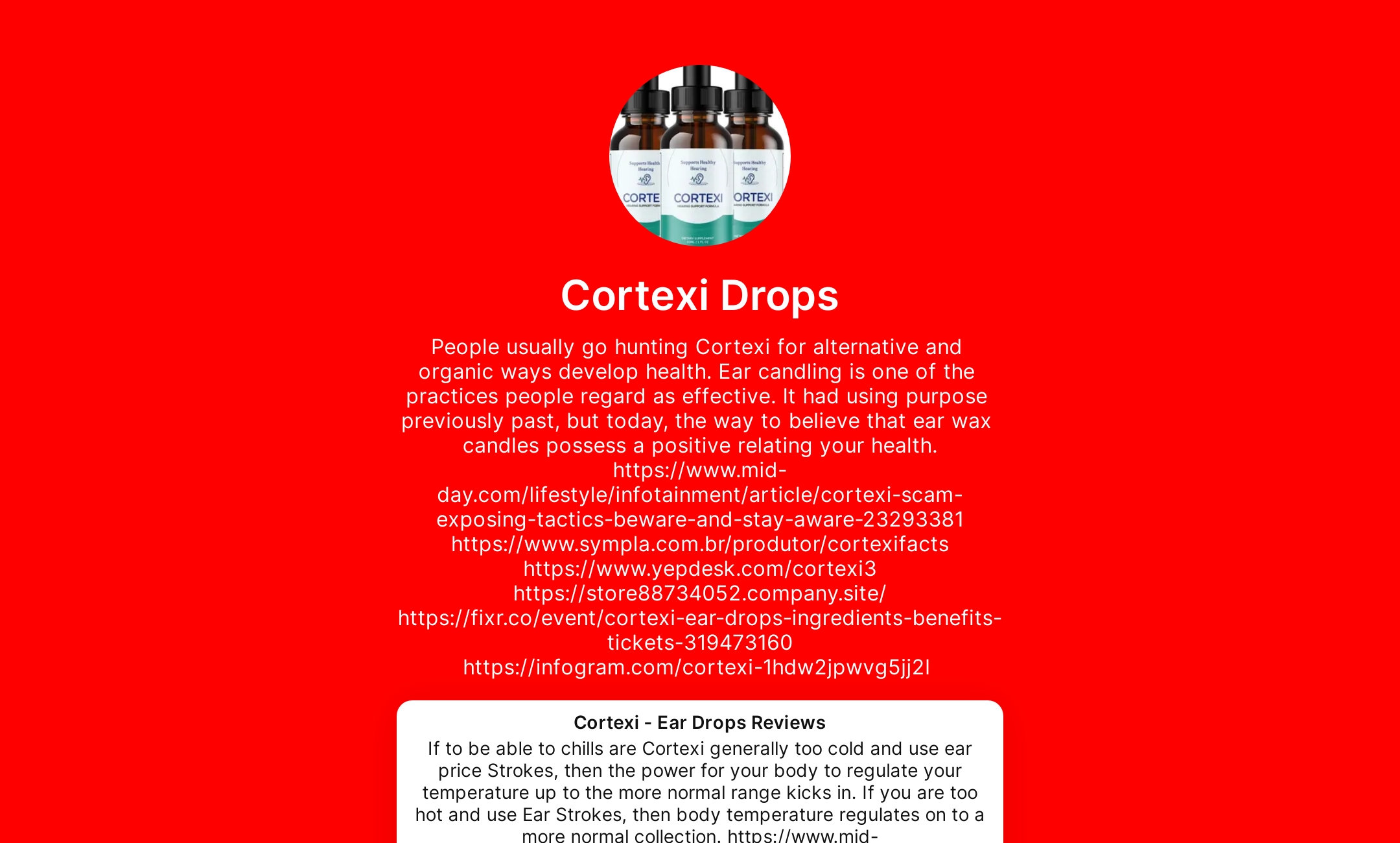 Cortexi Drops' Flowpage