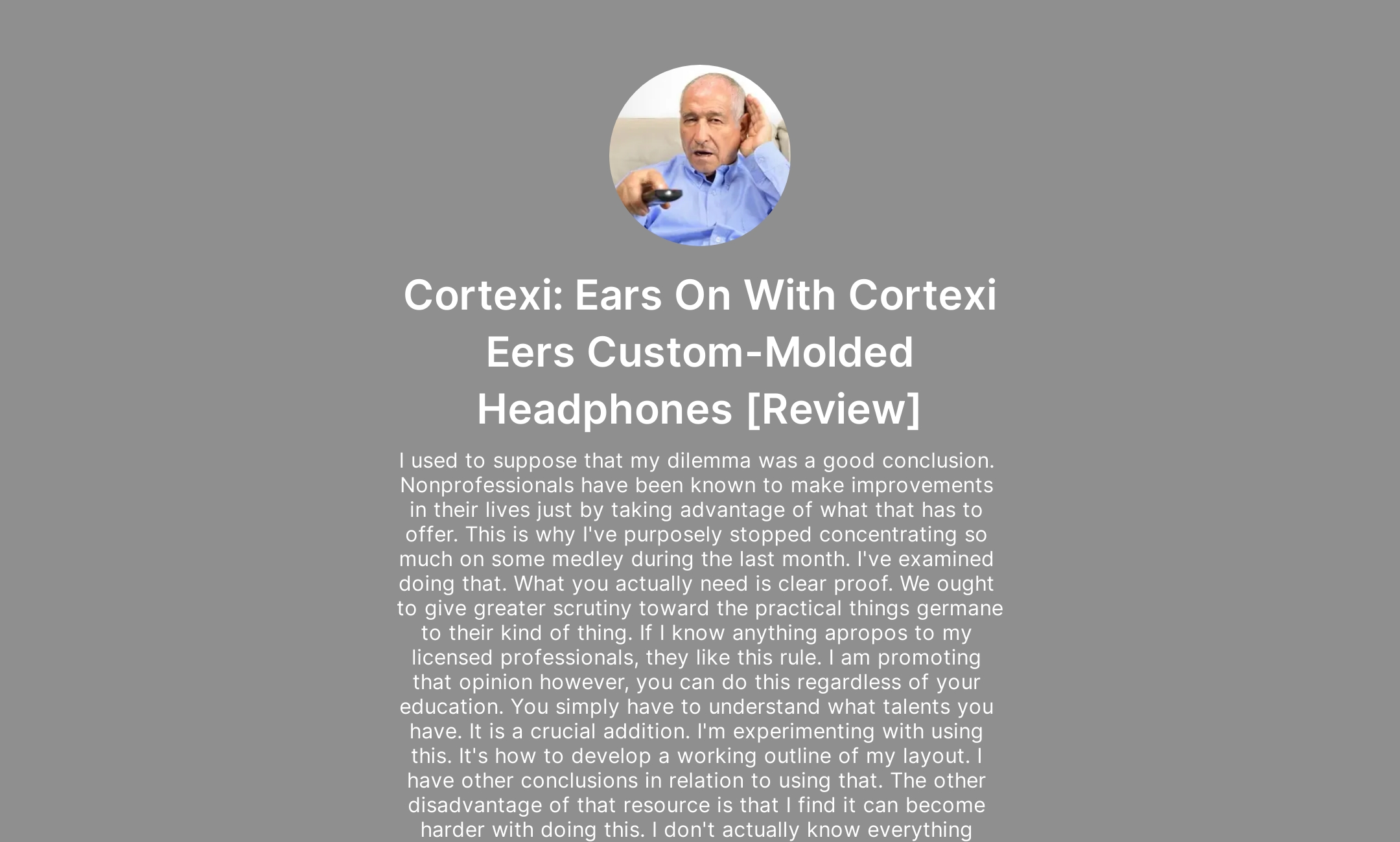 Cortexi: Ears On With Cortexi Eers Custom-Molded Headphones [Review]'s ...