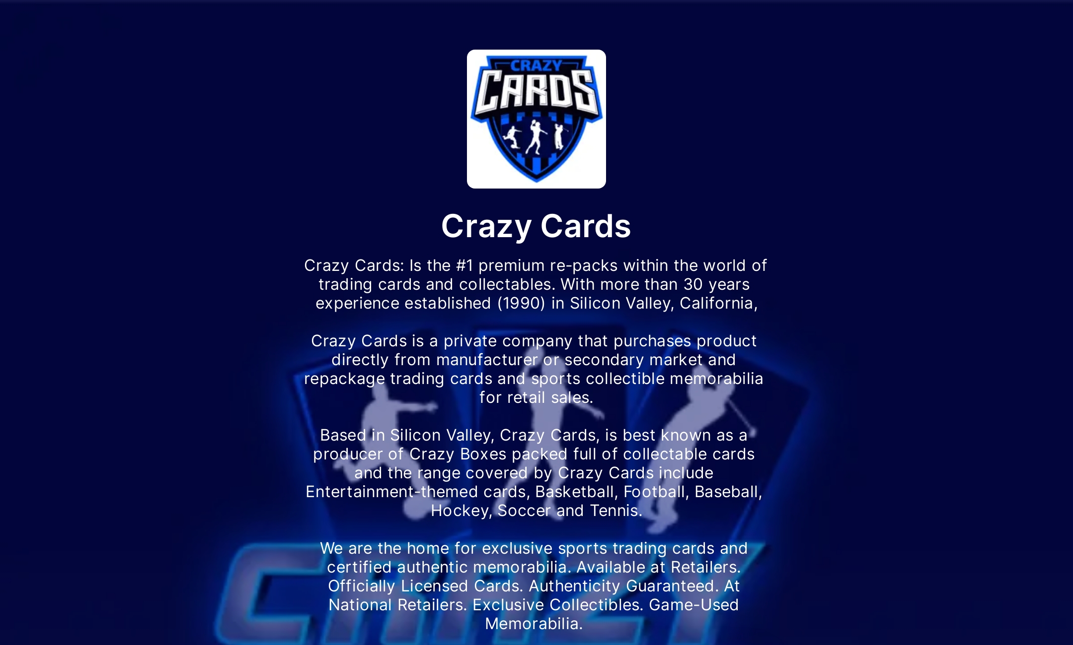 Crazy Cards' Flowpage