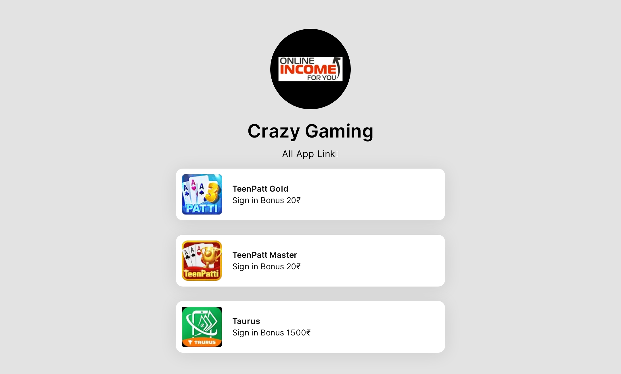 Crazy Gaming 's Flowpage
