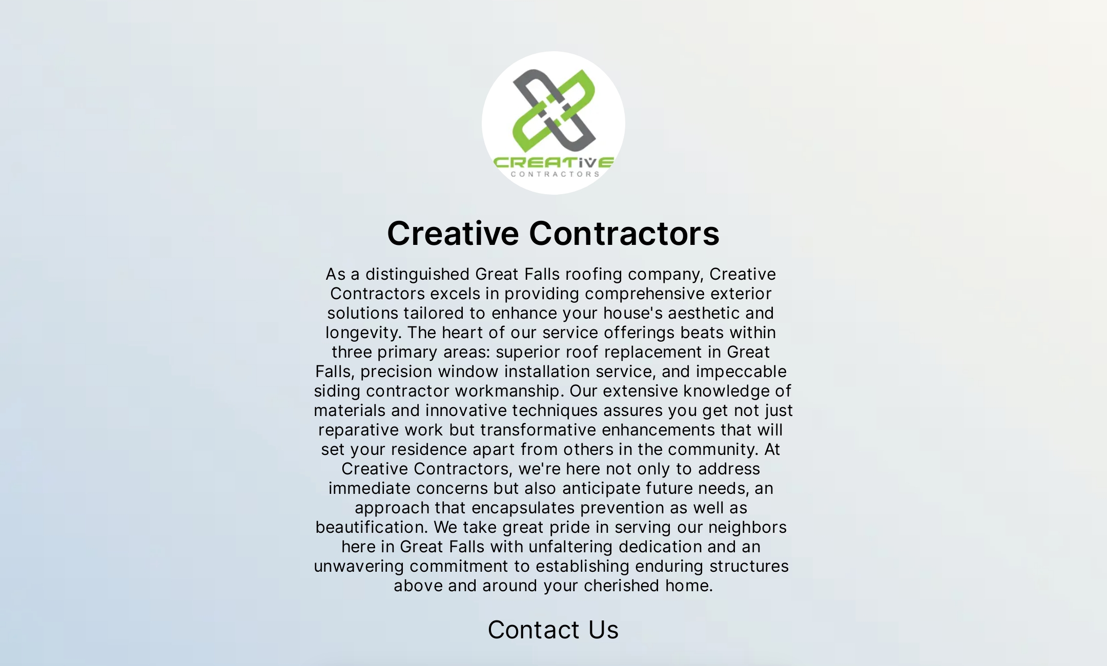 Creative Contractors' Flowpage