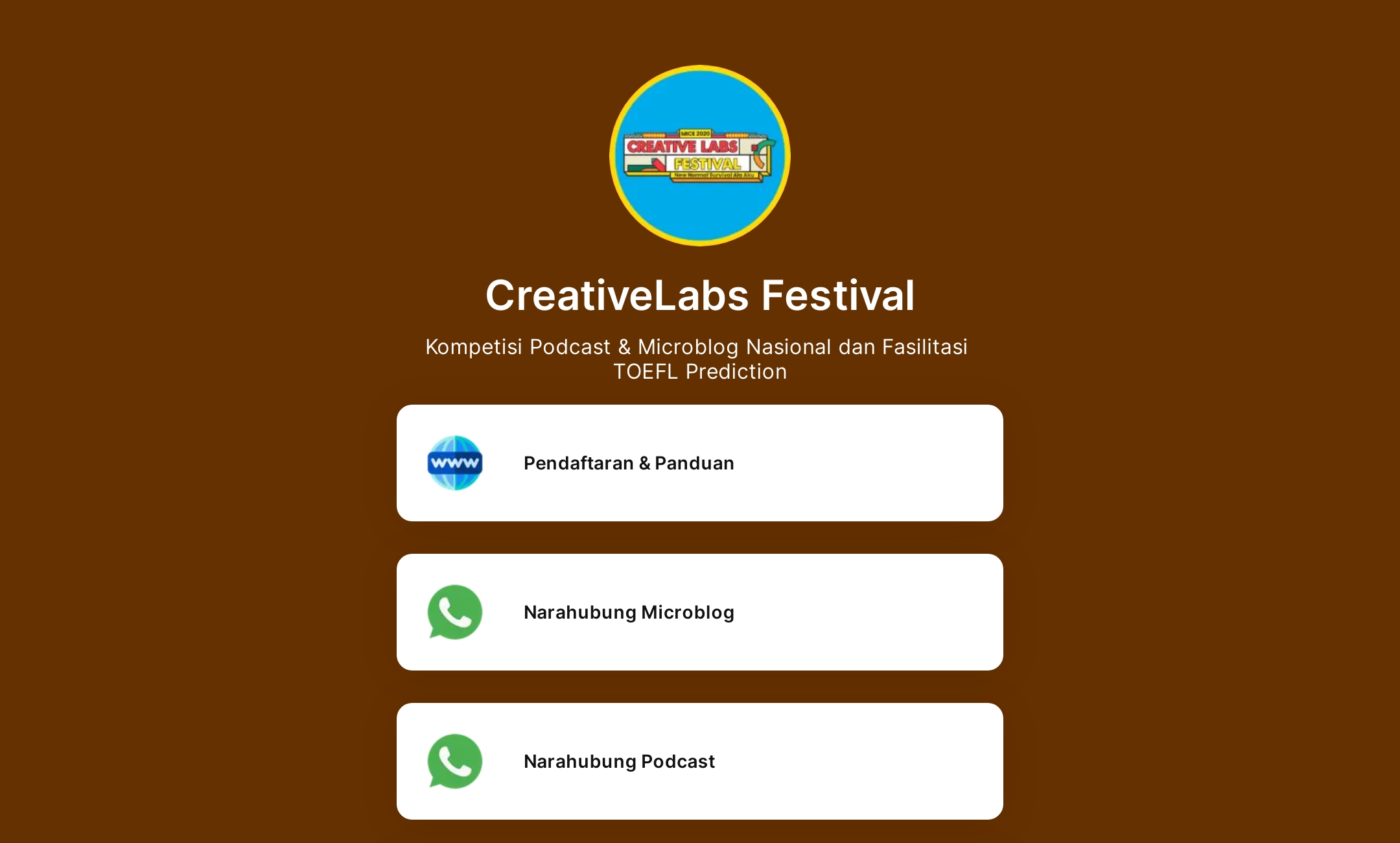 CreativeLabs Festival's Flowpage