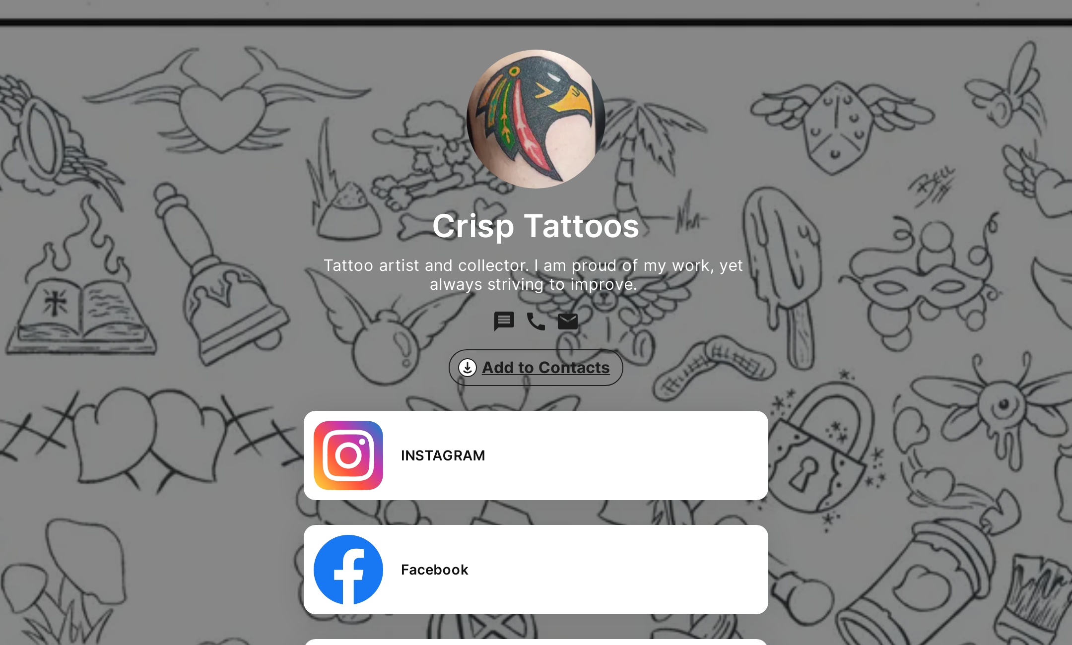 Crisp Tattoos' Flowpage